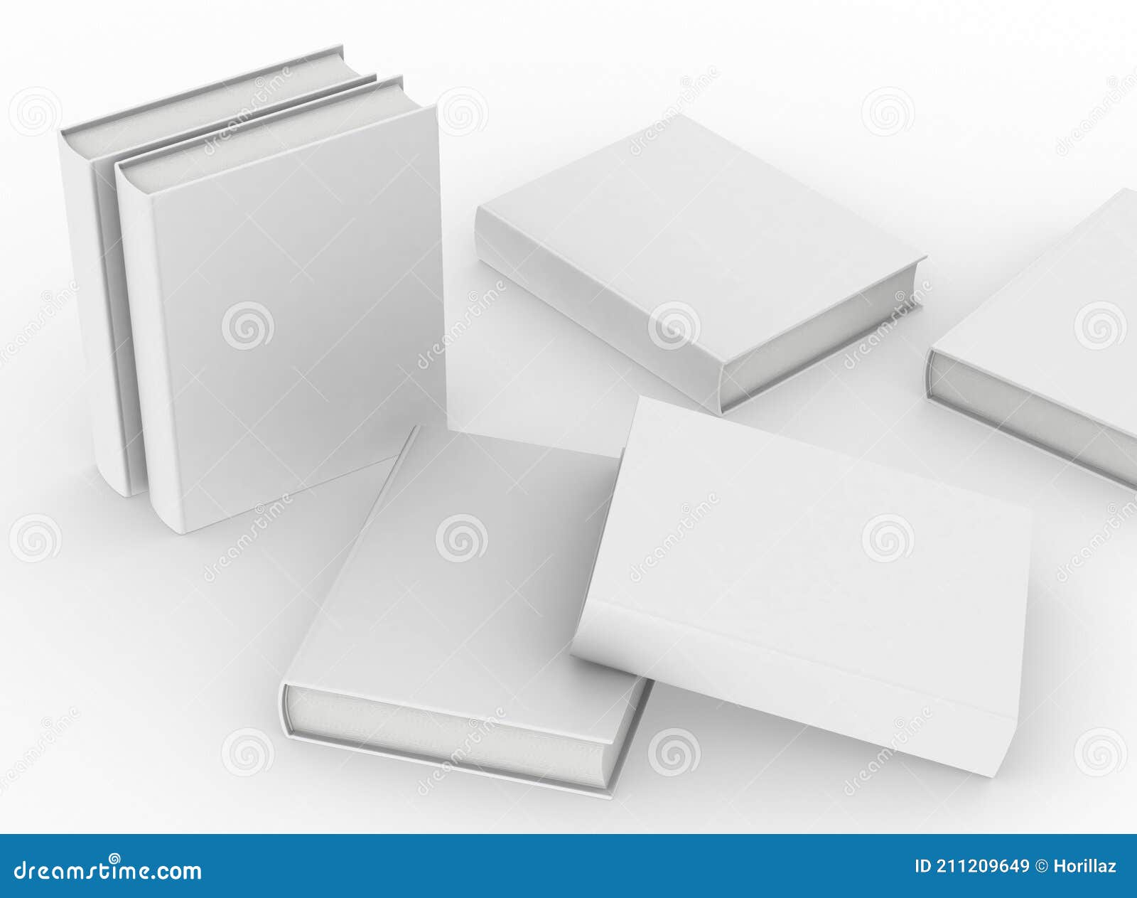 Template Empty Hardcover Book Mockup Set Stock Illustration ...