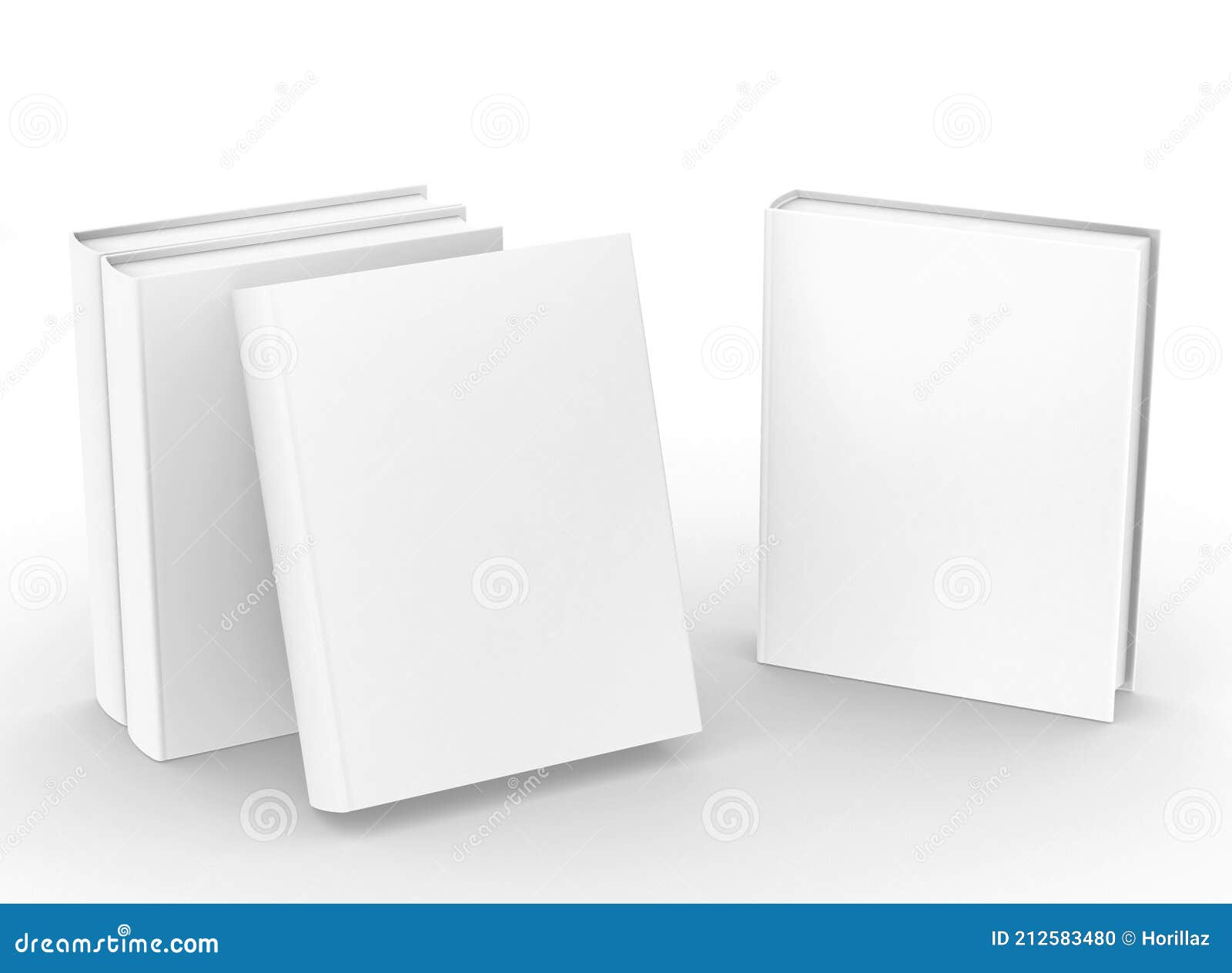 Template Empty Hardcover Book Mockup Set Stock Illustration ...