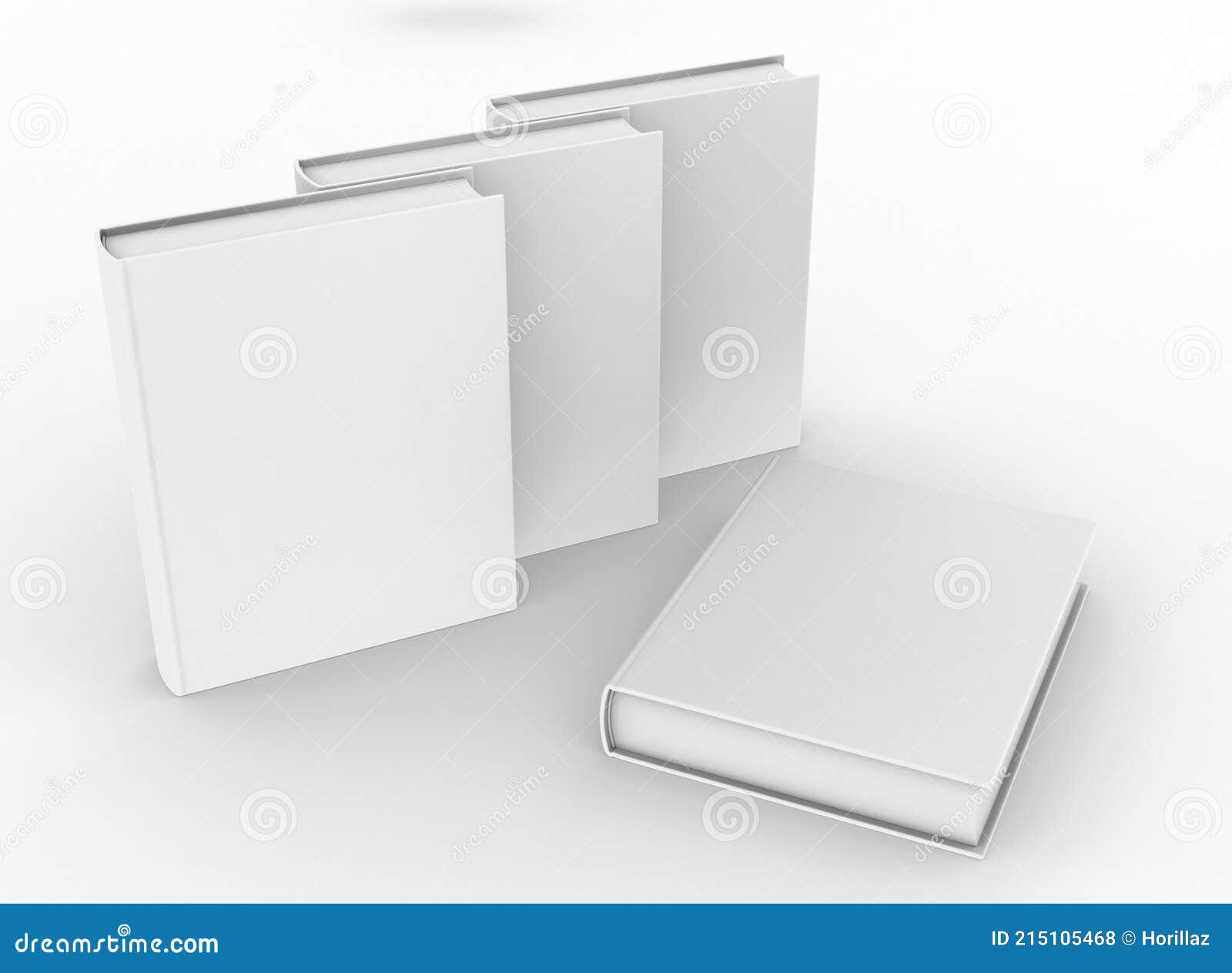Template Empty Hardcover Book Mockup Set Stock Illustration ...