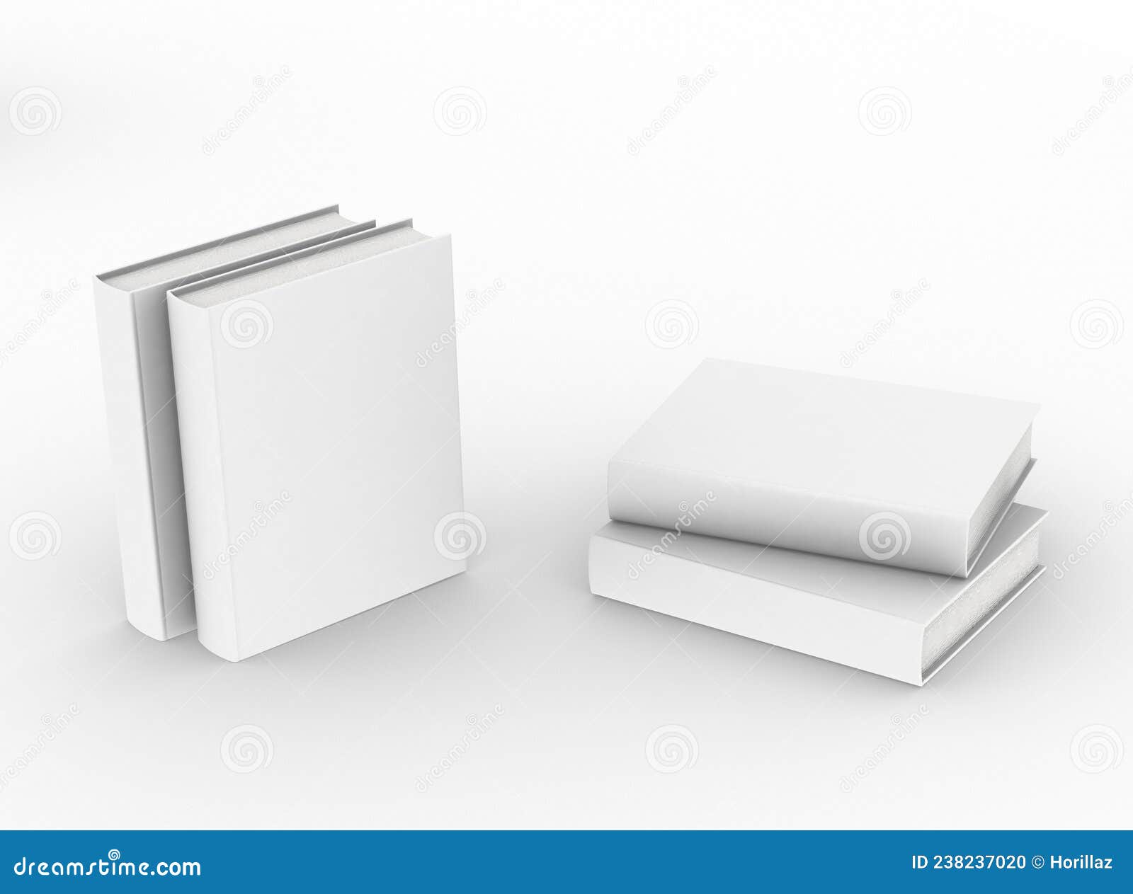 Template Empty Hardcover Book Mockup Set Stock Illustration ...