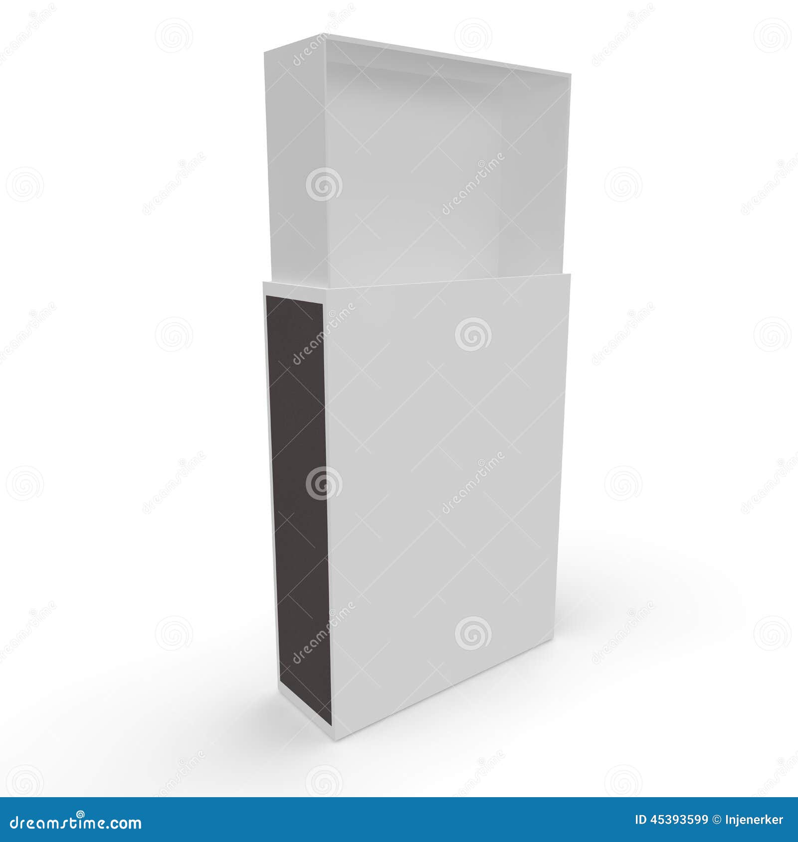 Matchbox, Empty Package For Match Sticks In Top And Perspective View ...