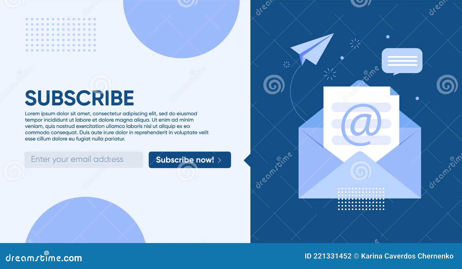 Template Envelope with the Subscribe Button. for Email Marketing with ...