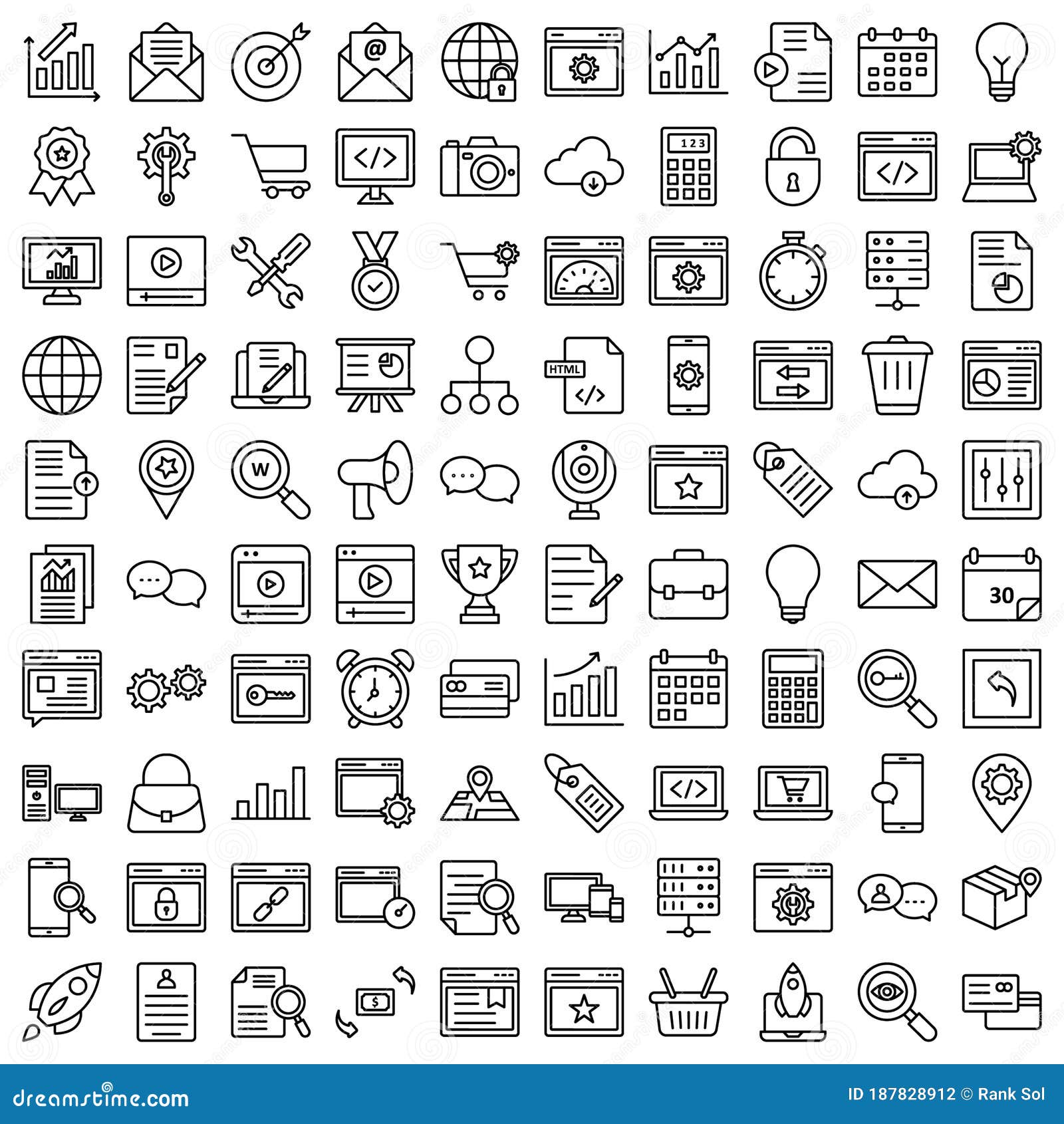 Web and SEO Vector Icons Set Every Single Icon Can Be Easily Modified ...