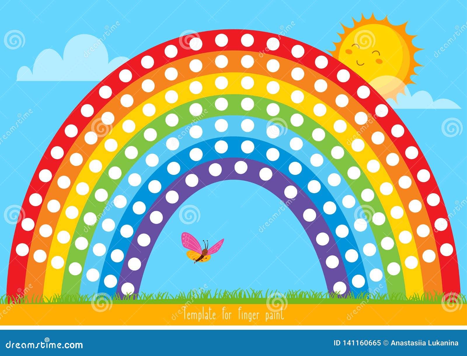 Finger Paint Art Game For Kids, Easy Fingerprint Animals. Childish ...