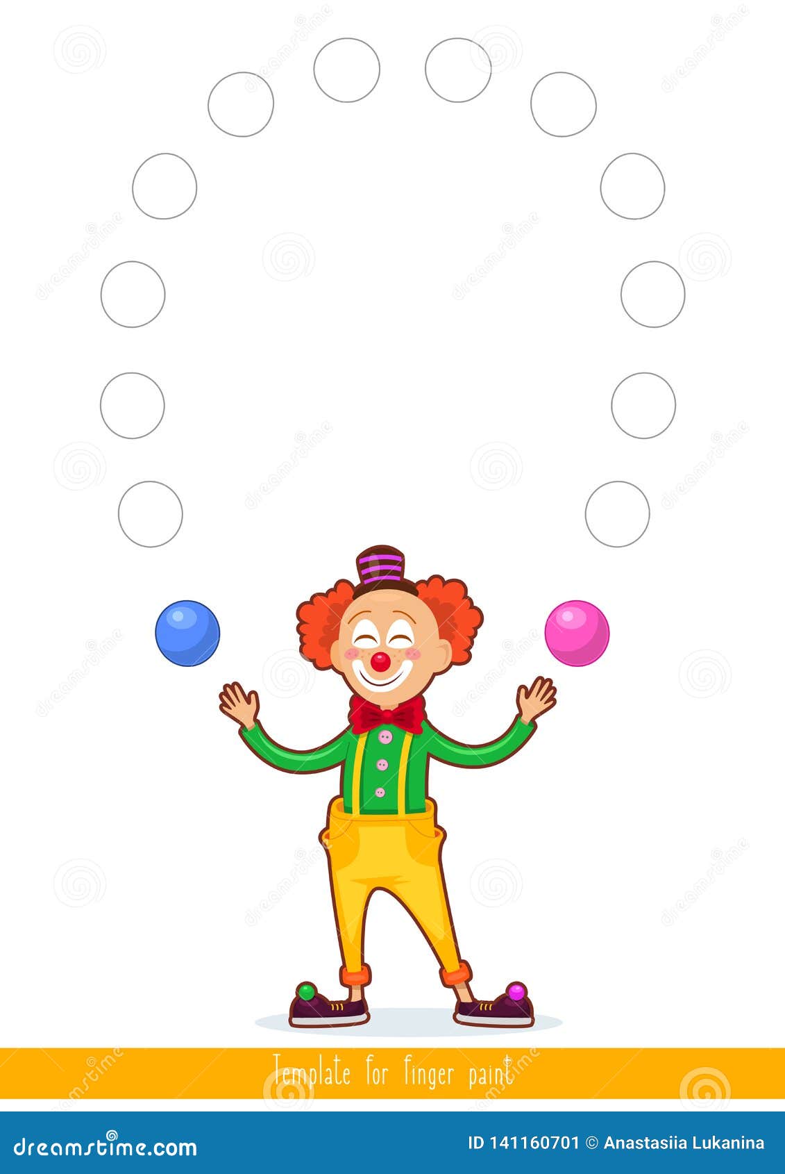 Finger Paint Art Game For Kids, Easy Fingerprint Animals. Childish ...