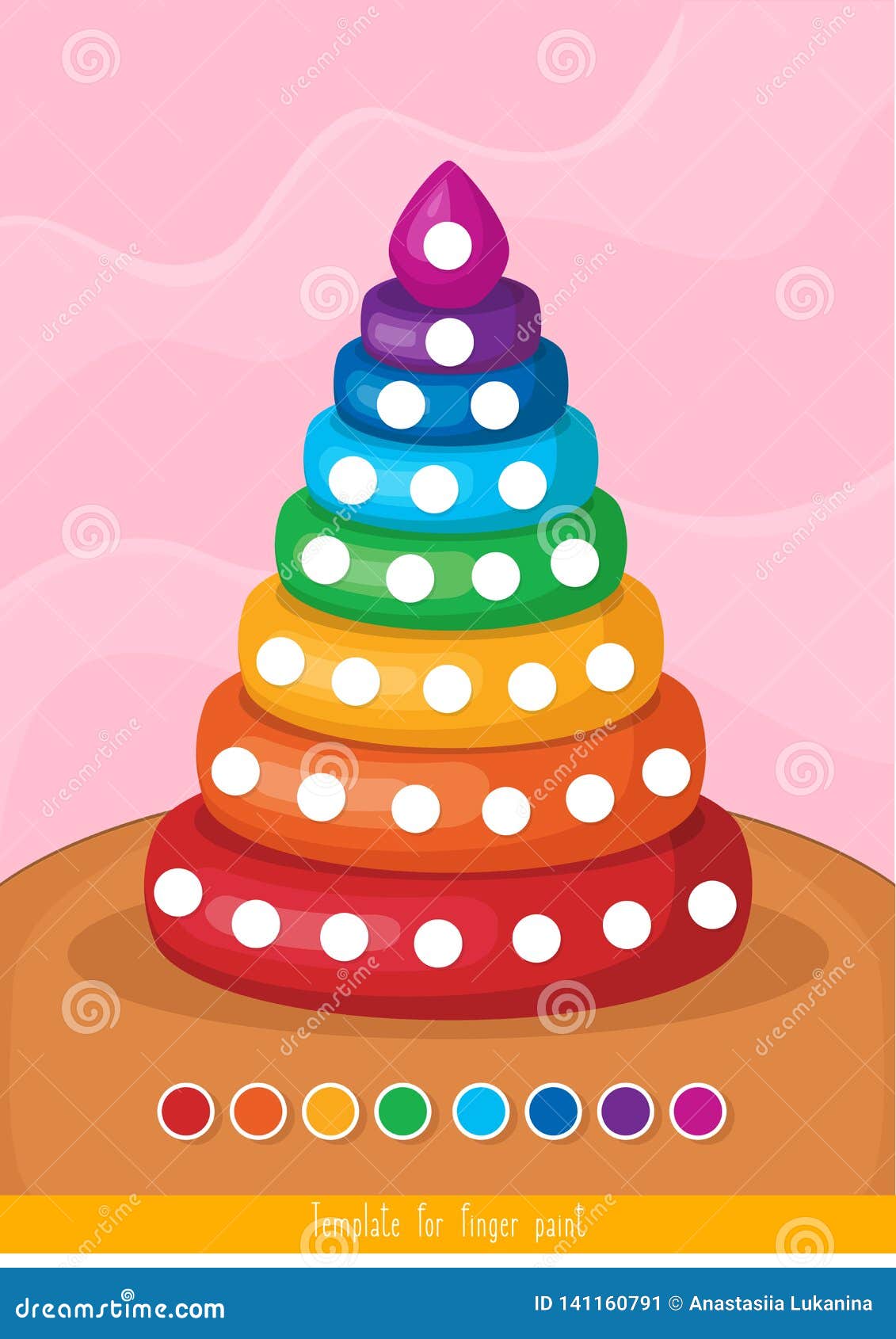 Finger Paint Art Game For Kids, Easy Fingerprint Animals. Childish ...