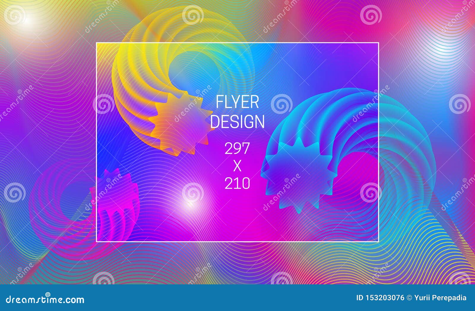 Template for Flyer Abstract Backdrop Generation. Vector Vibrant ...