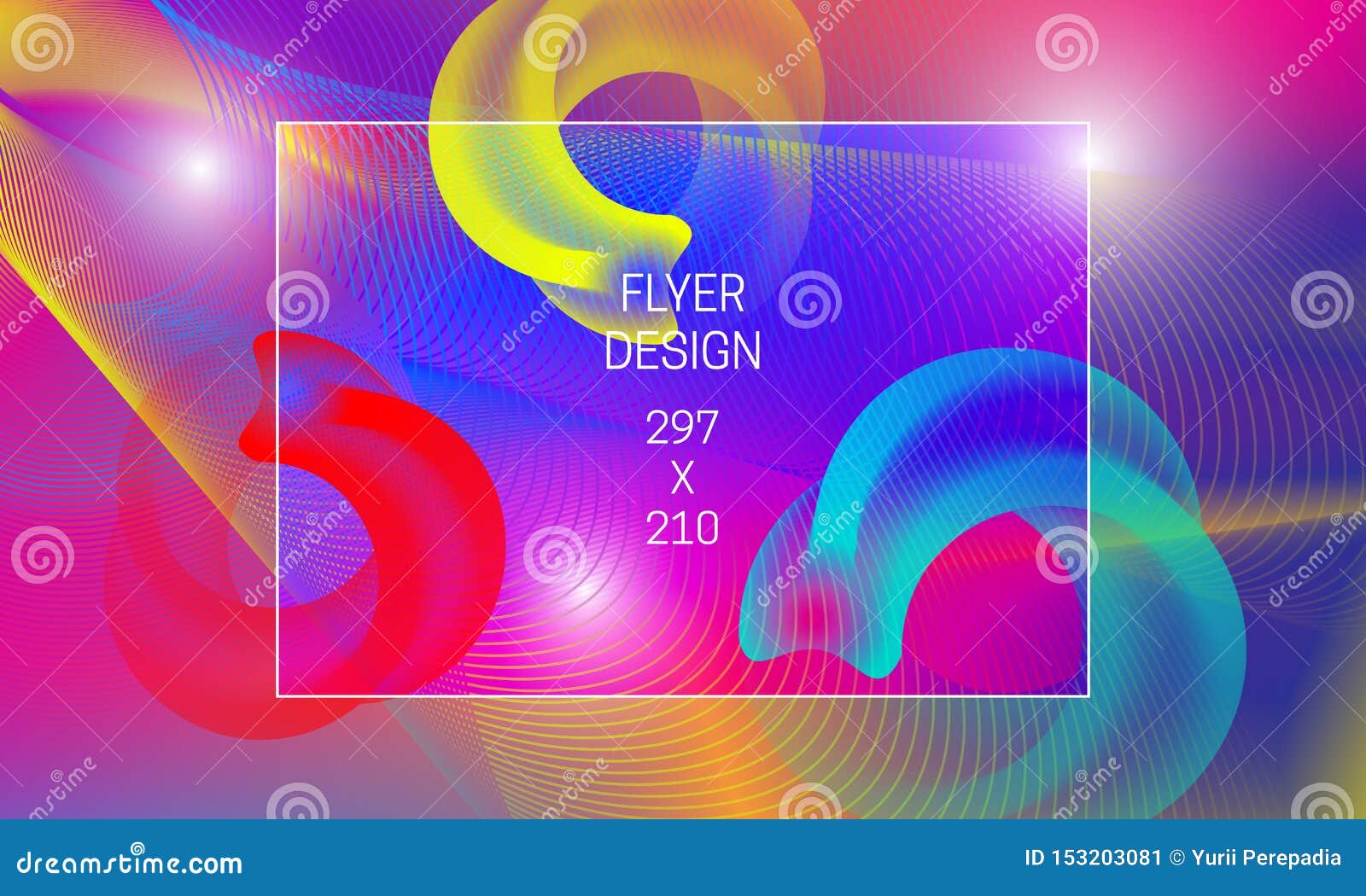 Template For Flyer Abstract Backdrop Generation. Vector Vibrant ...