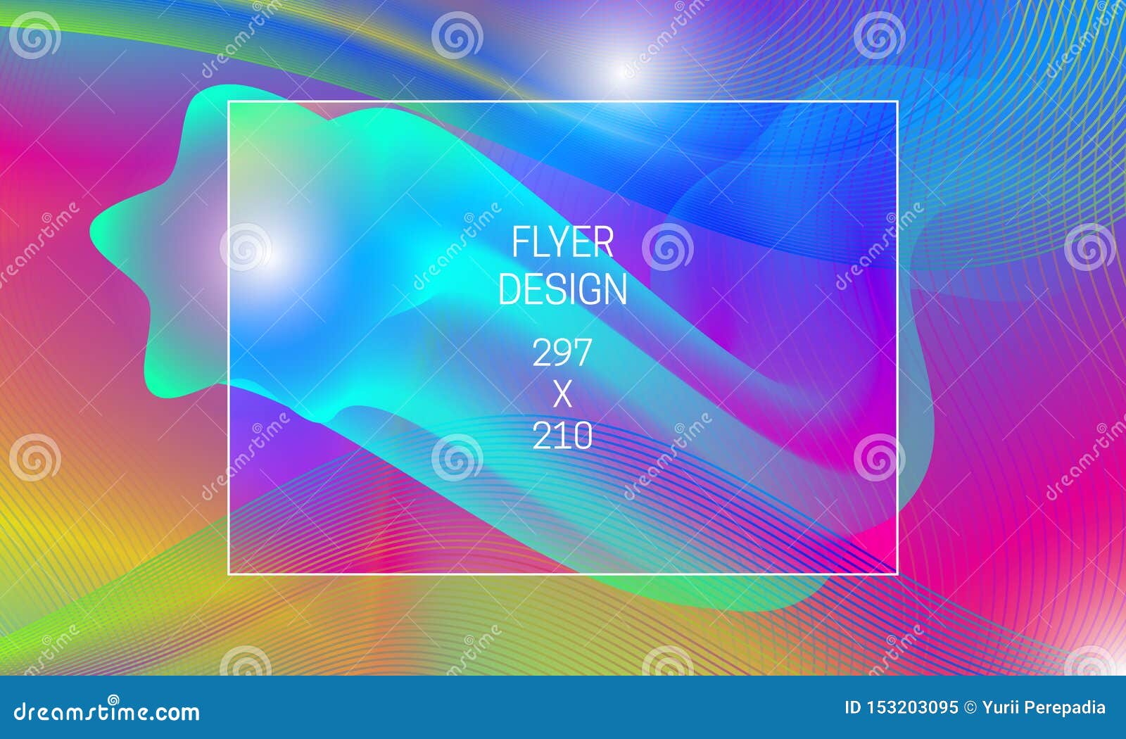 Template for Flyer Abstract Backdrop Generation. Vector Vibrant ...