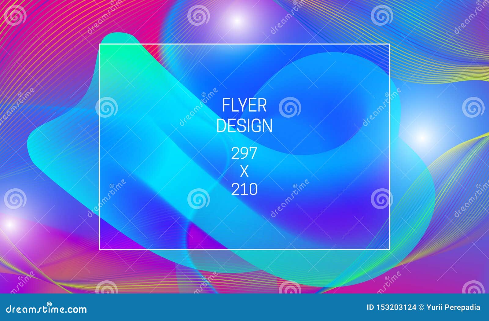 Template for Flyer Abstract Backdrop Generation. Vector Vibrant ...