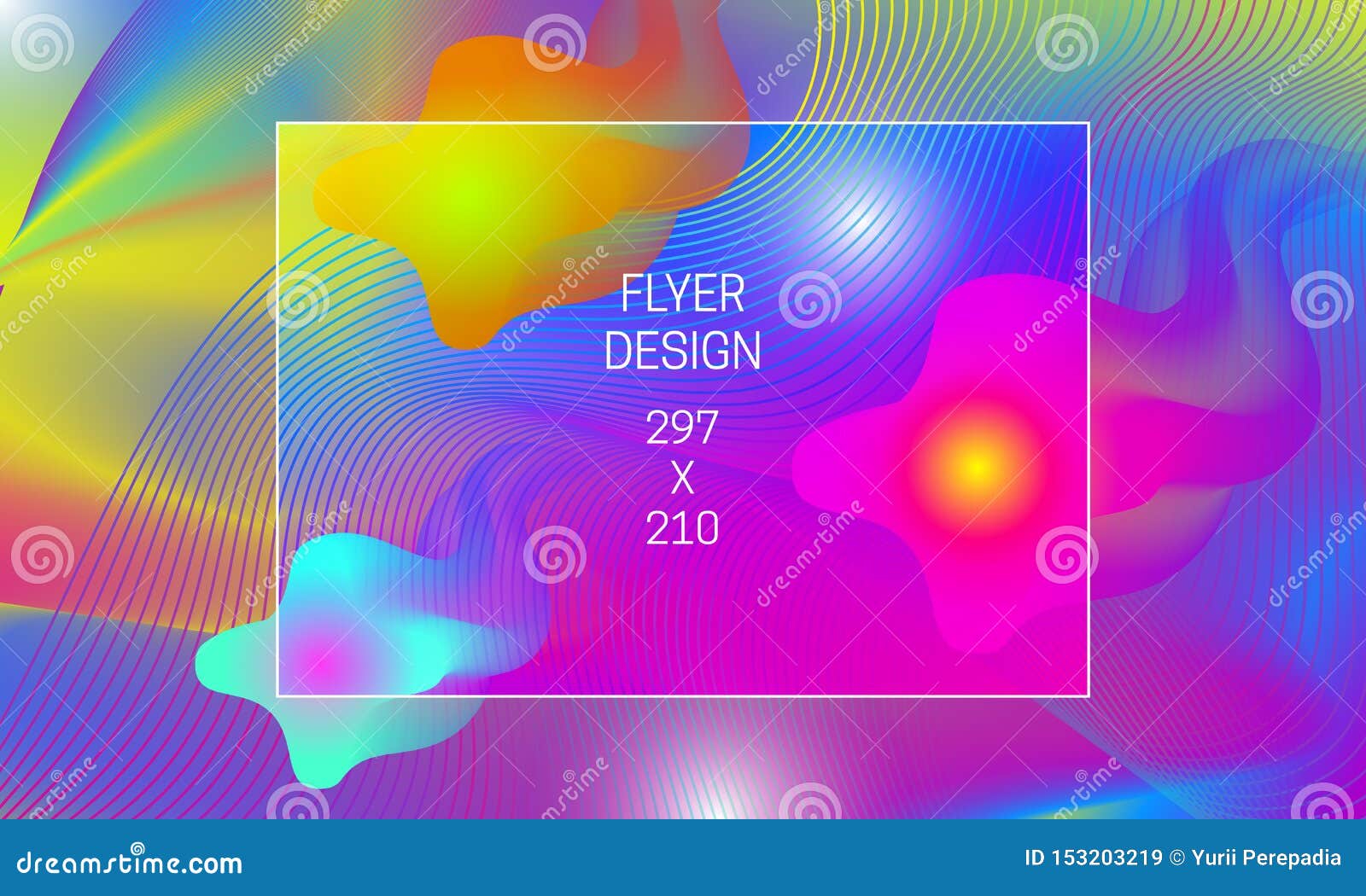 Template for Flyer Abstract Backdrop Generation. Vector Vibrant ...