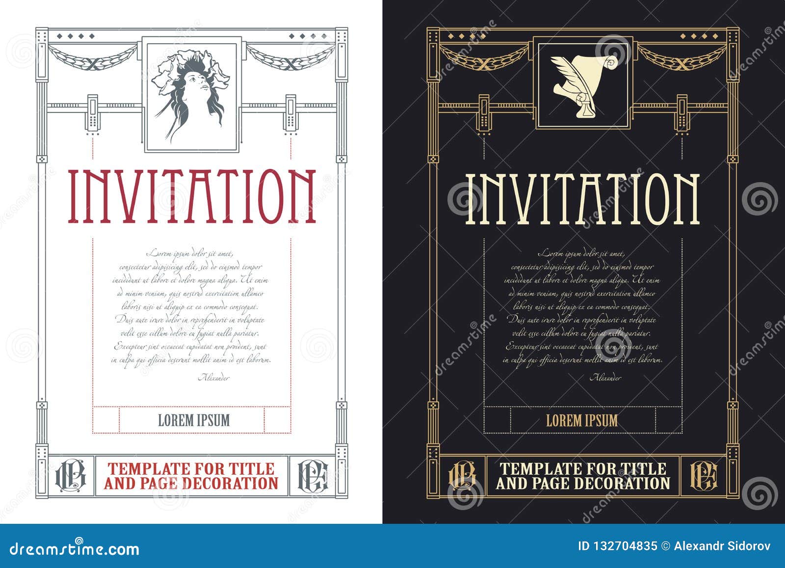 Template Flyer, Invitations or Greeting Cards Stock Vector ...
