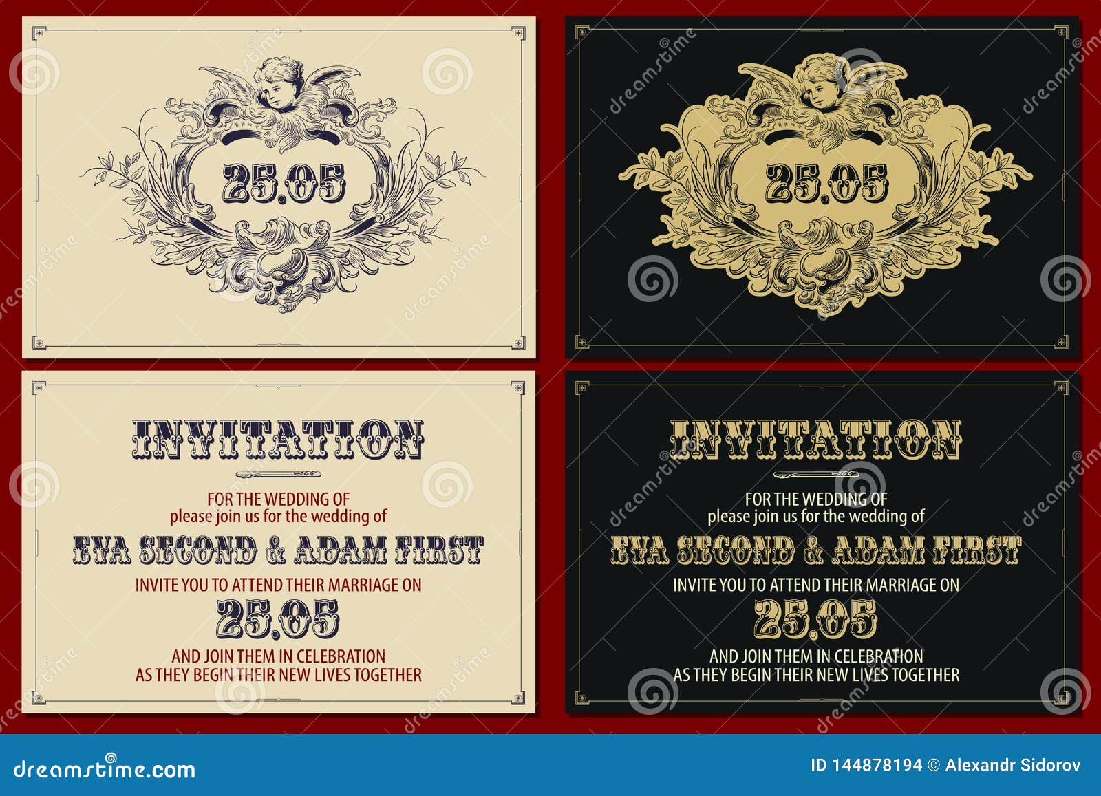 Template Flyer, Invitations or Greeting Cards Stock Vector ...