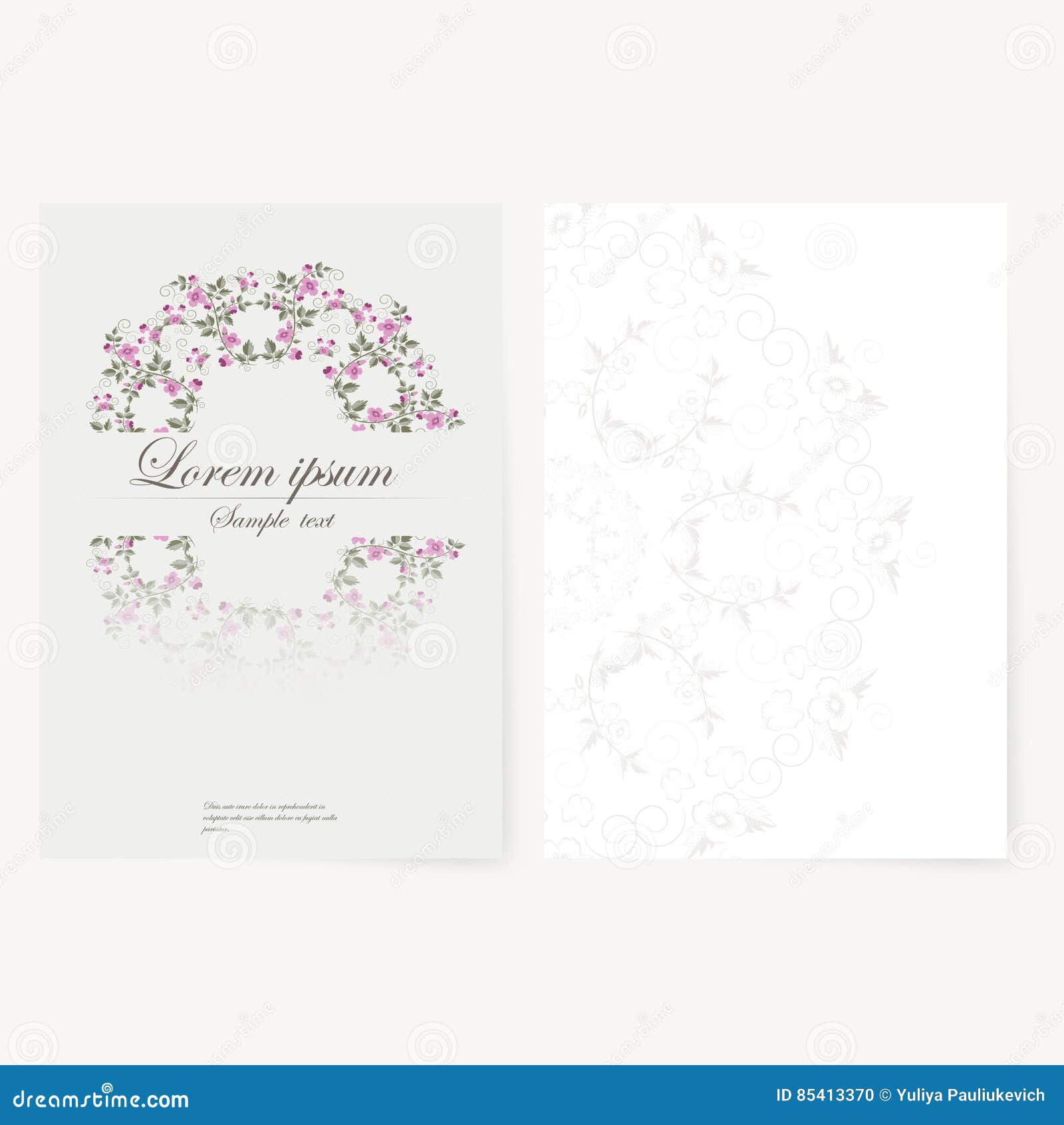 Template for Folder, Business Card and Invitation Stock Illustration ...
