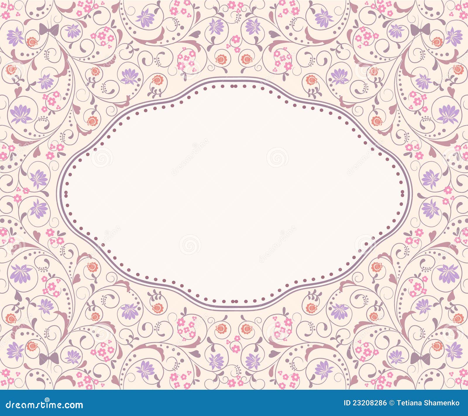 Template Frame Design for Card Stock Vector - Illustration of card ...