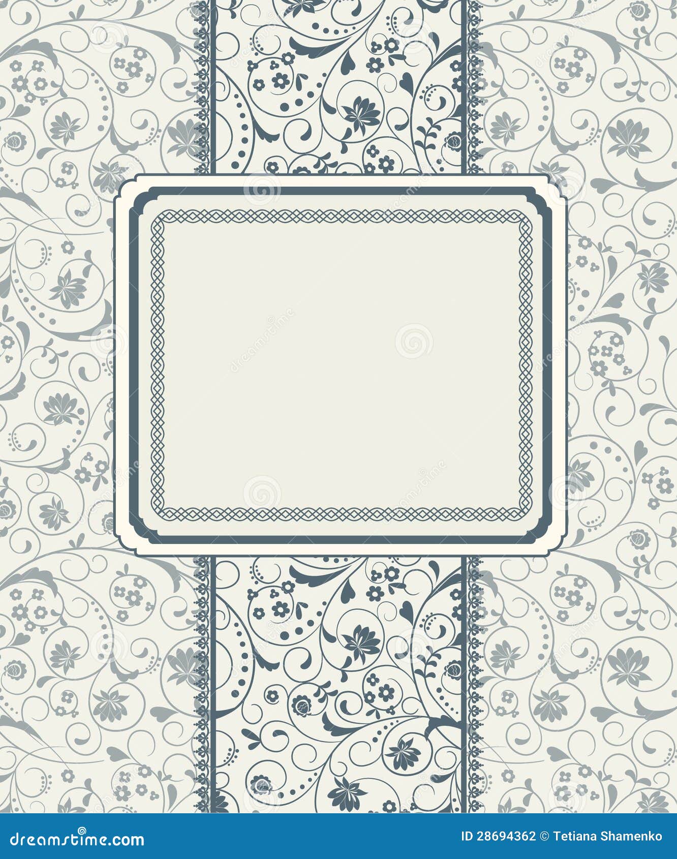 Template Frame Design for Card Stock Vector - Illustration of ...
