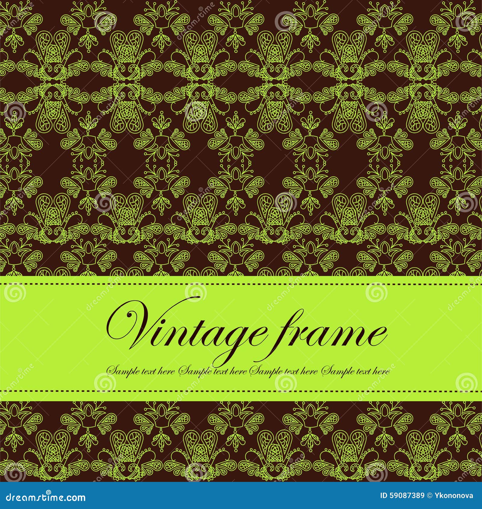 Template Frame Design for Card. Stock Vector - Illustration of mesh ...