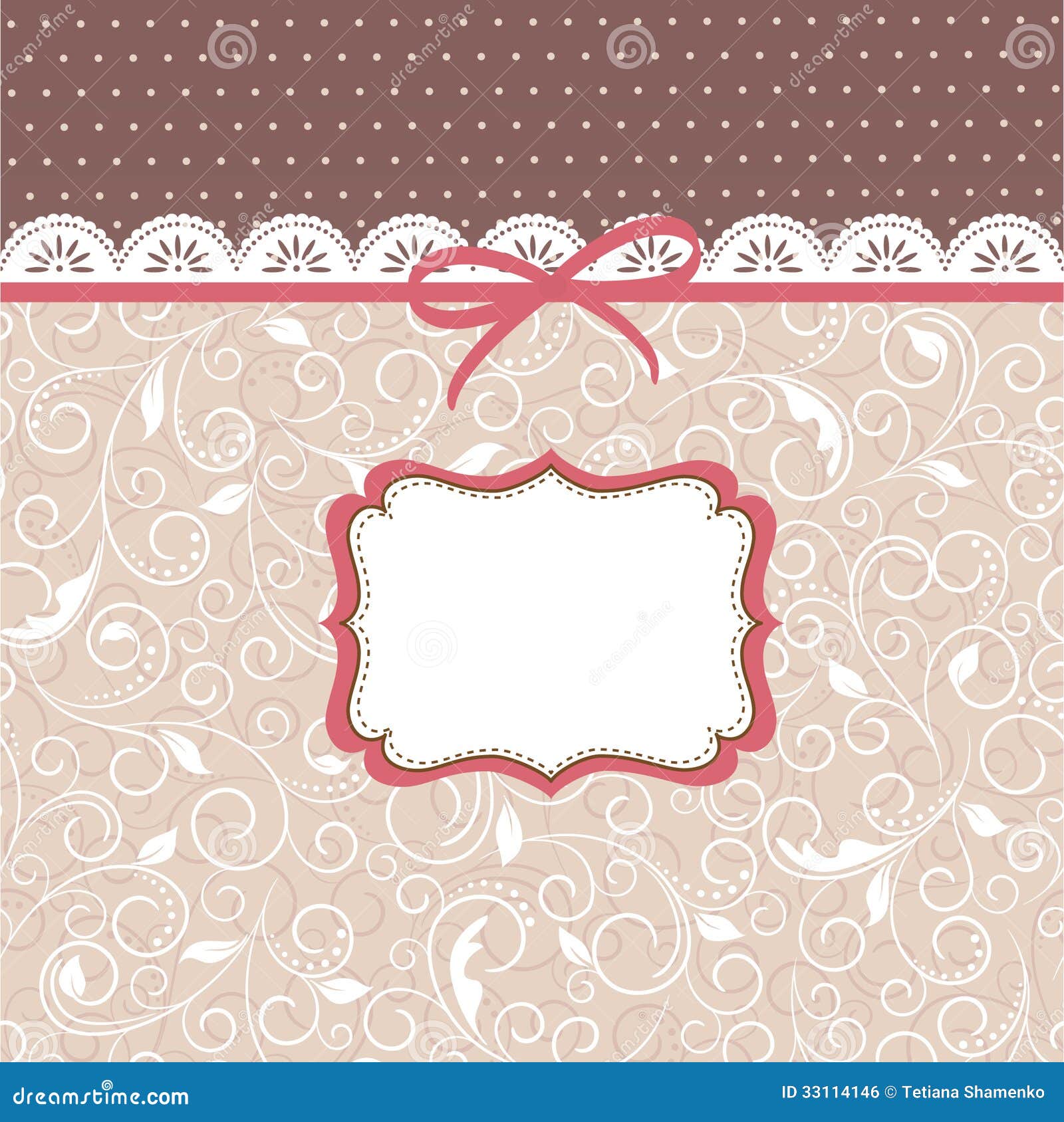 Template Frame Design for Card Stock Vector - Illustration of ...