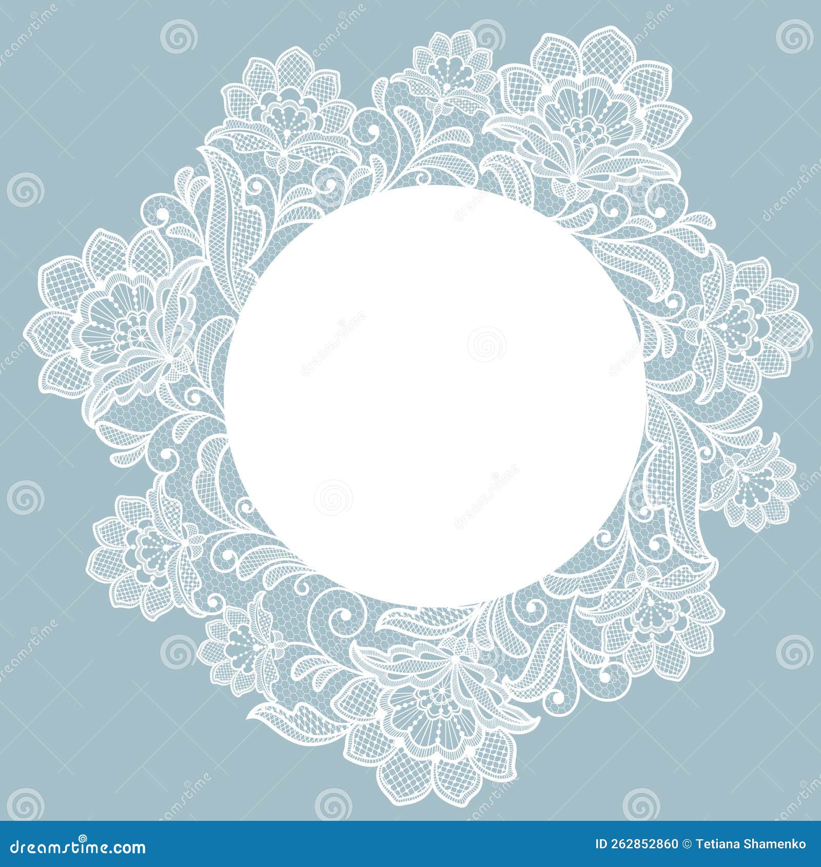 Template Frame Design for Card. Lace Frame Stock Vector - Illustration ...