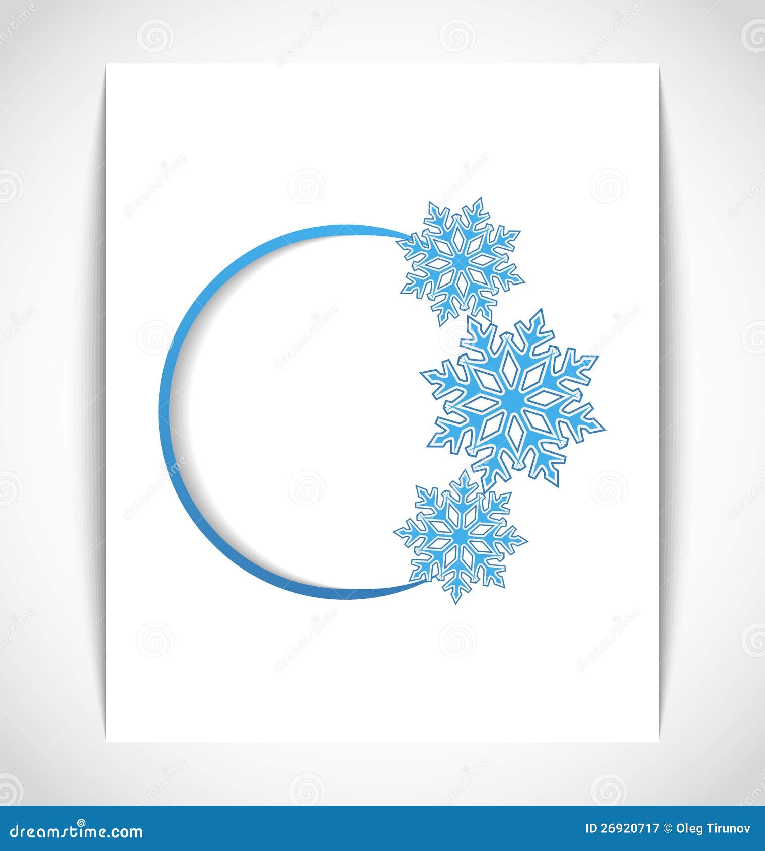 Template Frame Design with Christmas Snowflake Stock Vector ...