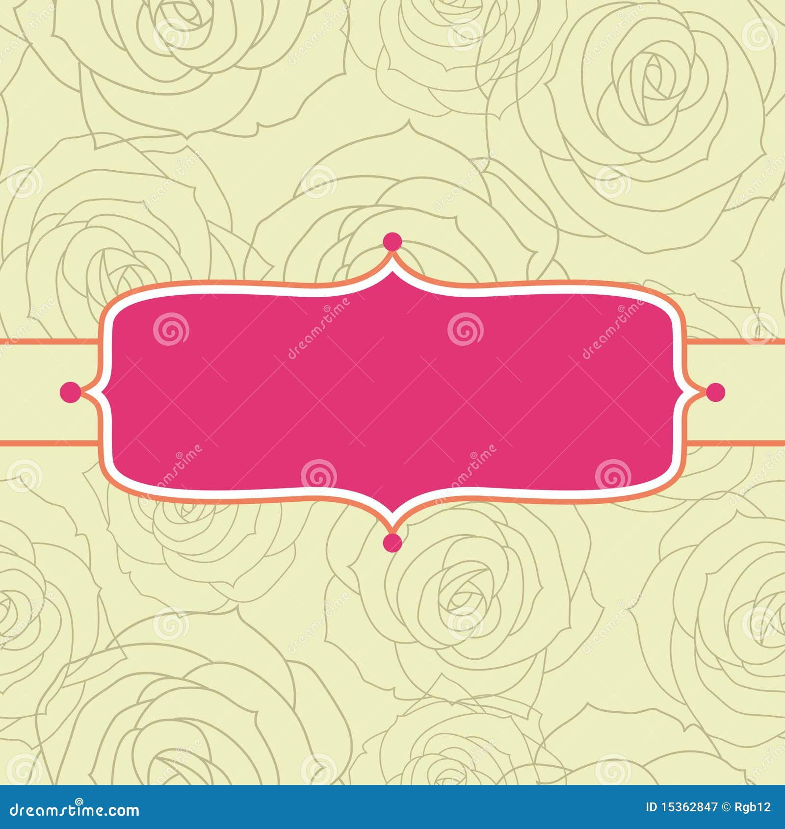 Template Frame Design for Greeting Card Stock Vector - Illustration of ...