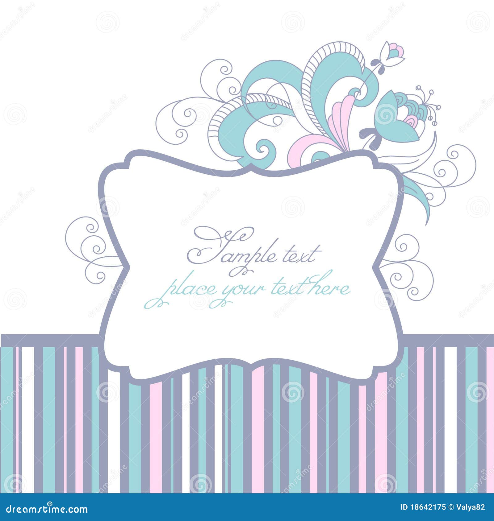 Template Frame Design for Greeting Card Stock Illustration ...