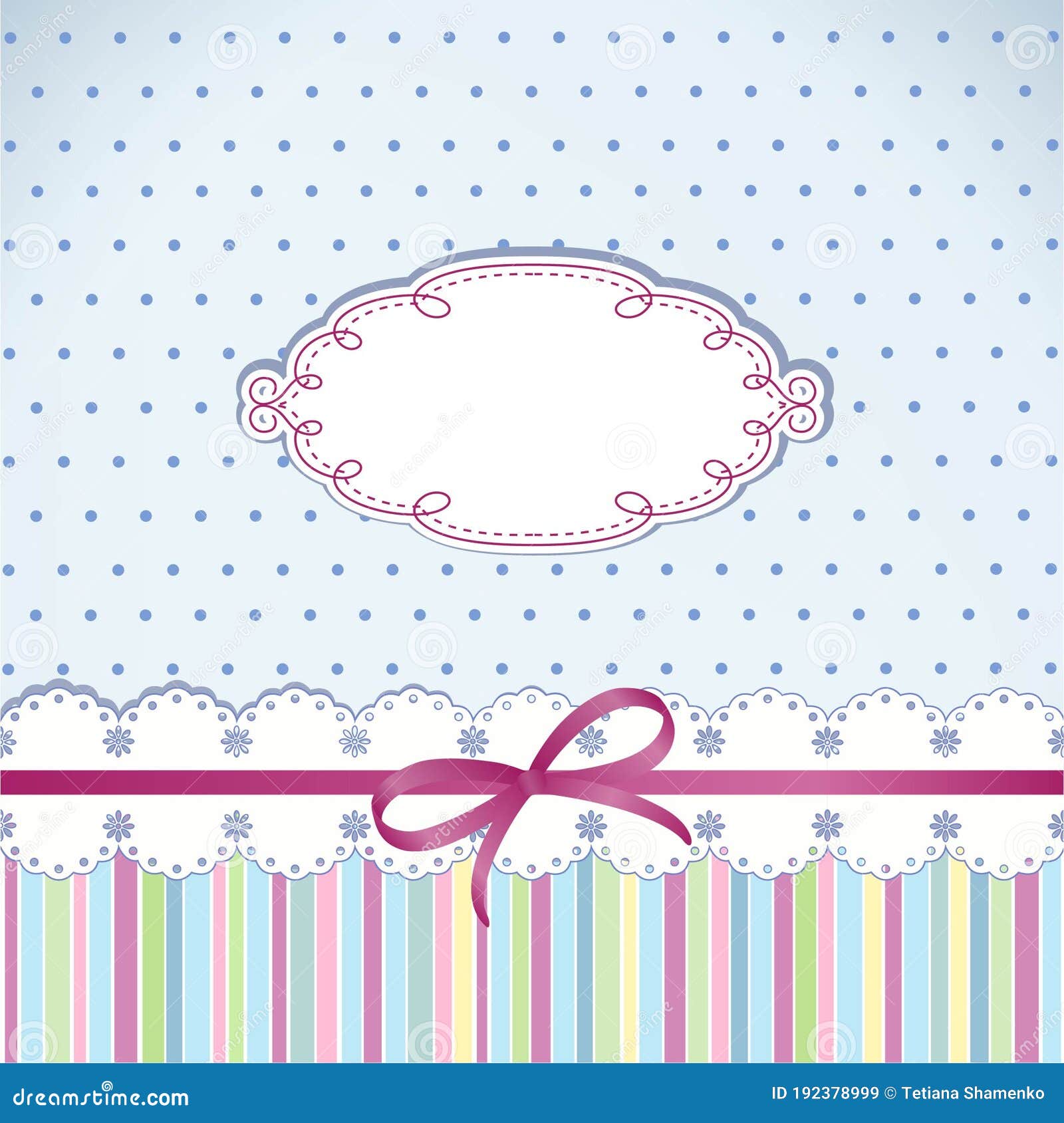 Template Frame Design for Greeting Card Stock Vector - Illustration of ...
