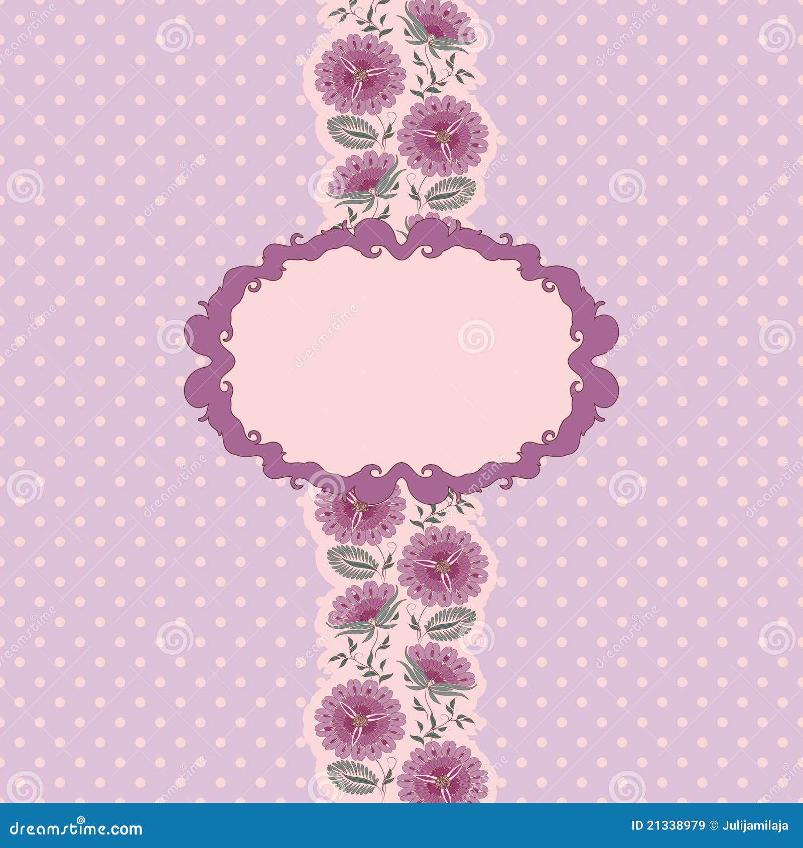 Template Frame Design for Greeting Card . Stock Vector - Illustration ...