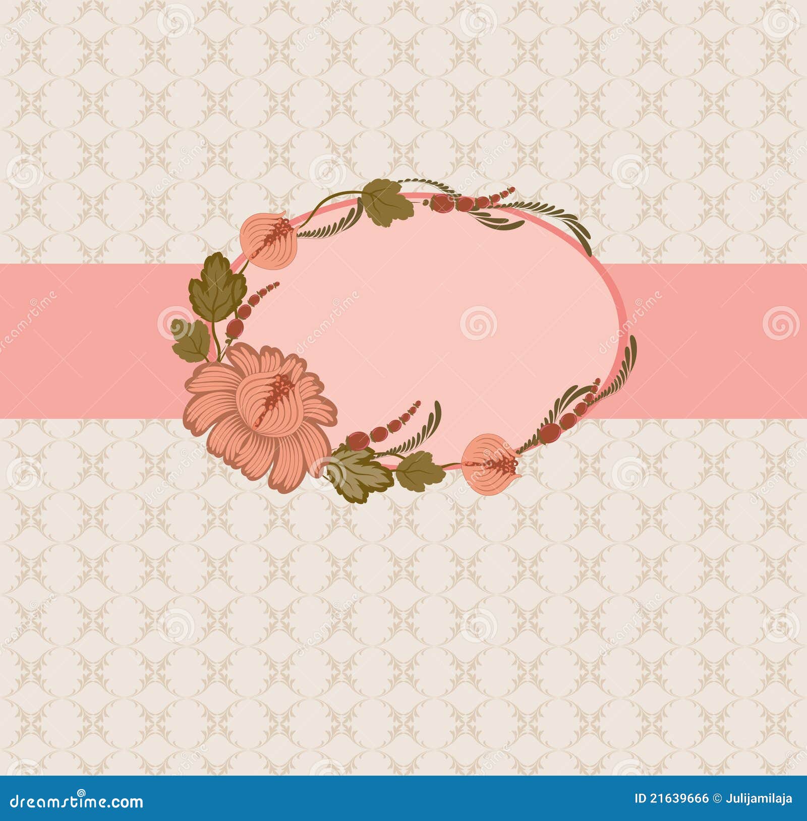 Template Frame Design for Greeting Card . Stock Vector - Illustration ...