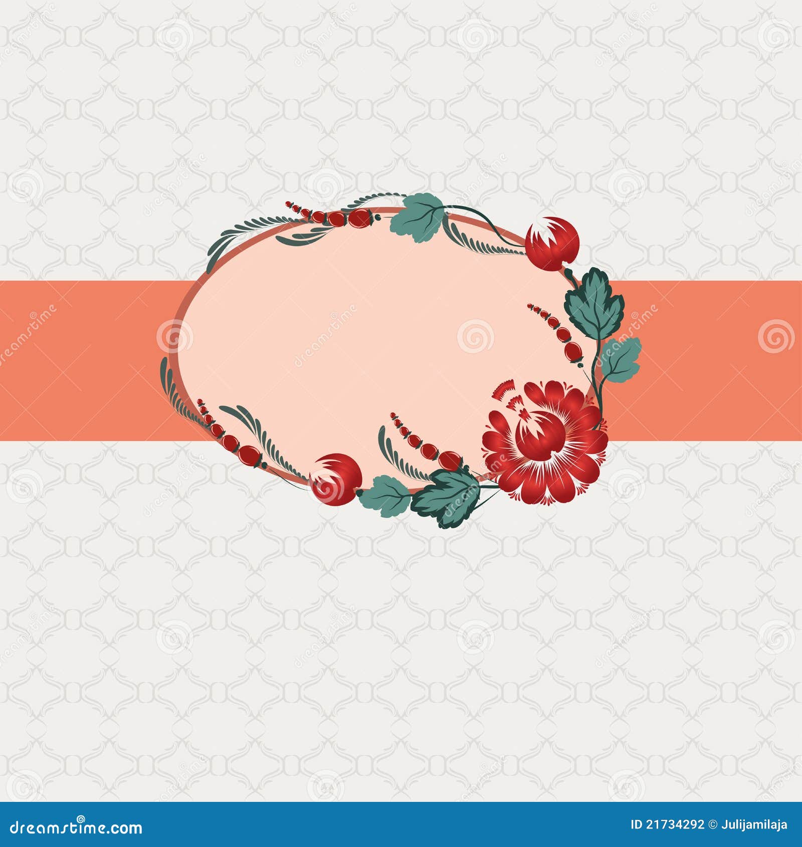 Template Frame Design for Greeting Card . Stock Vector - Illustration ...