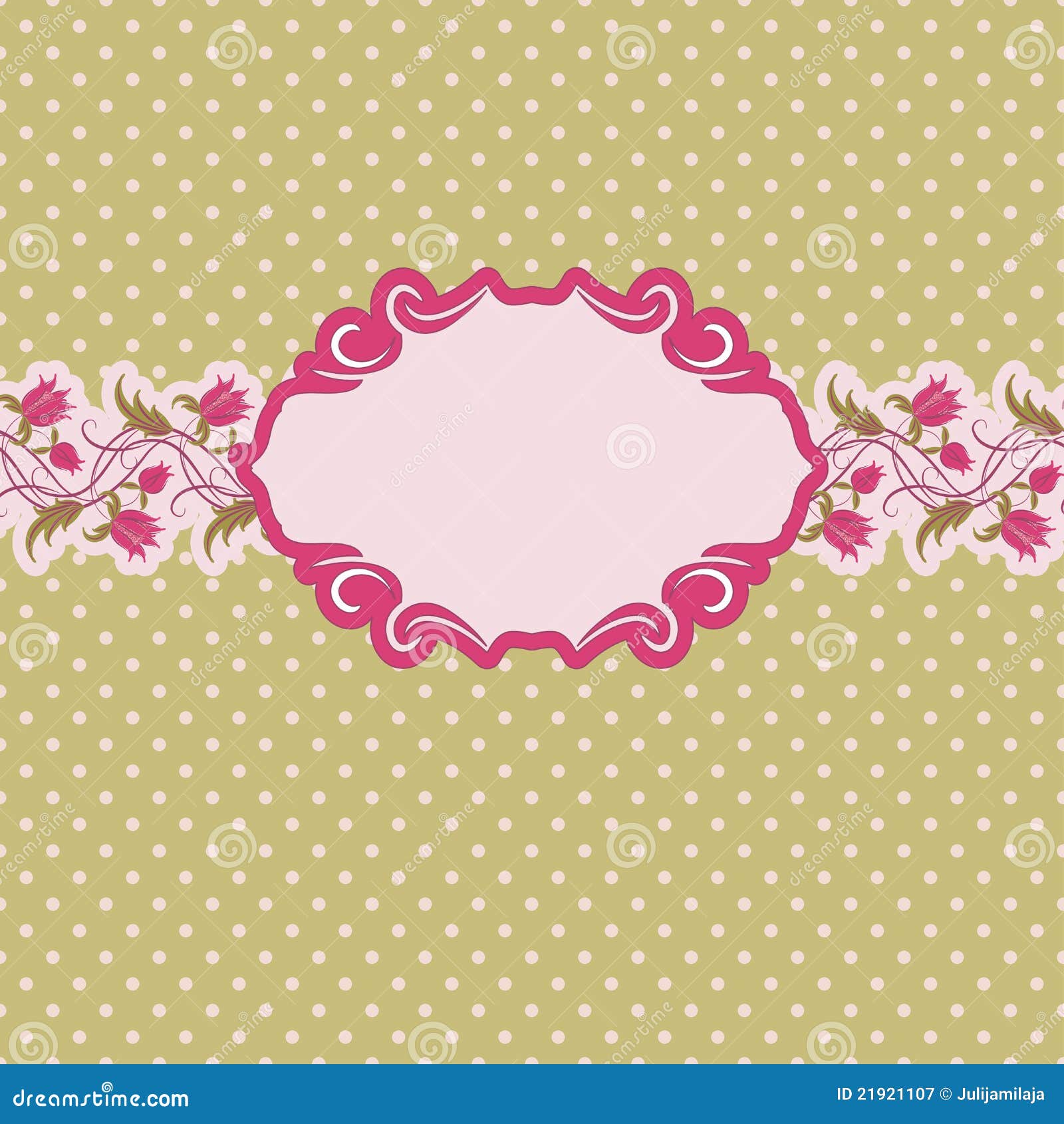 Template Frame Design for Greeting Card . Stock Vector - Illustration ...