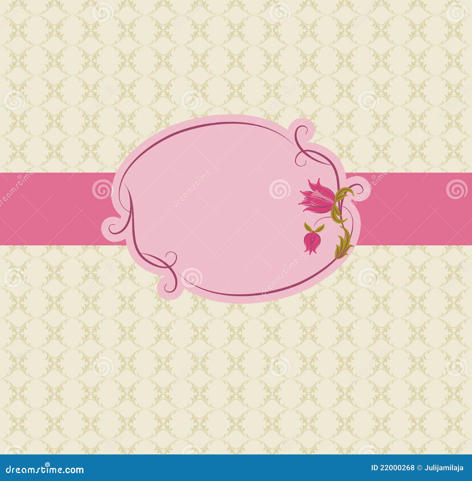 Template Frame Design for Greeting Card . Stock Vector - Illustration ...