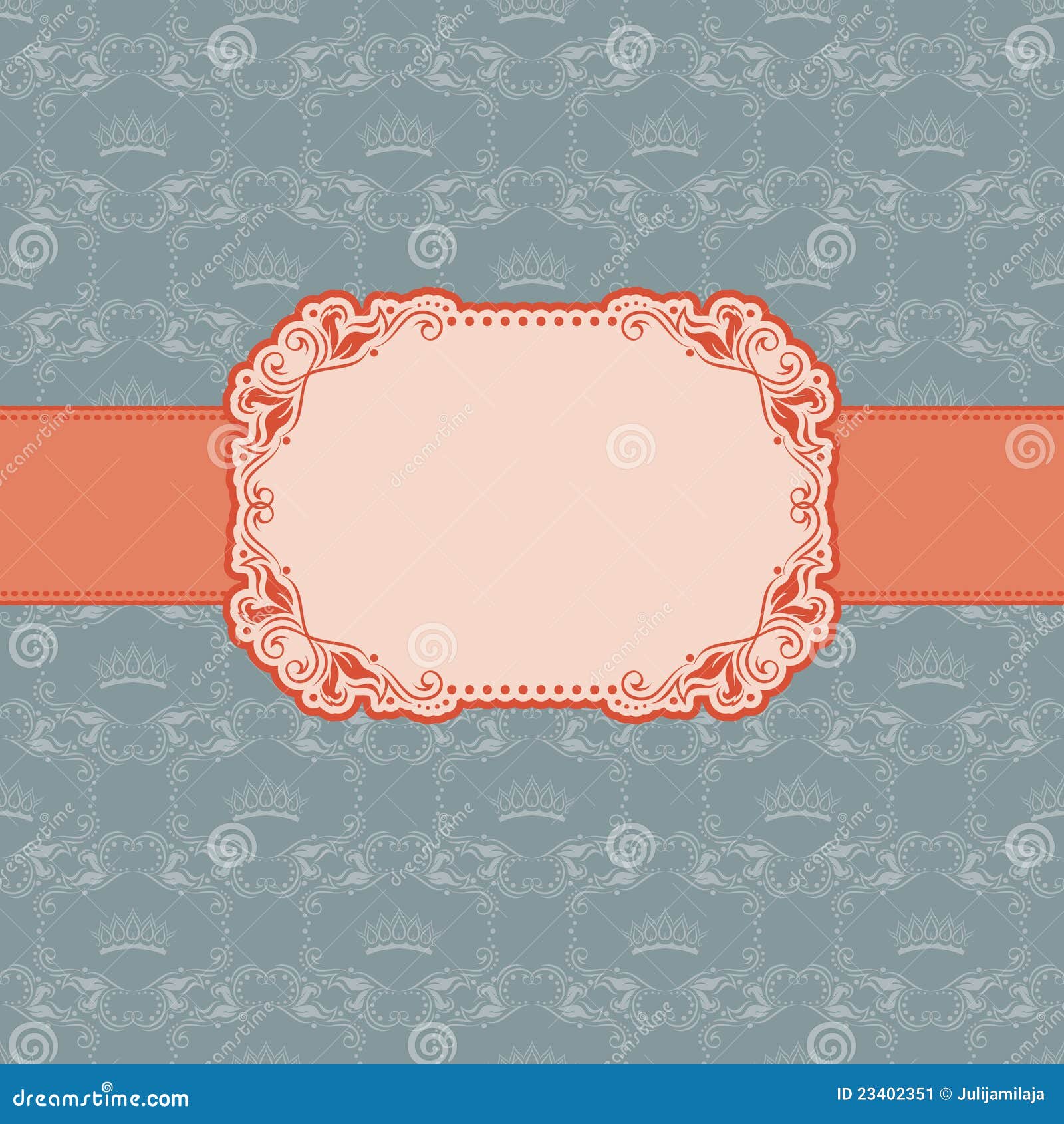 Template Frame Design for Greeting Card . Stock Vector - Illustration ...