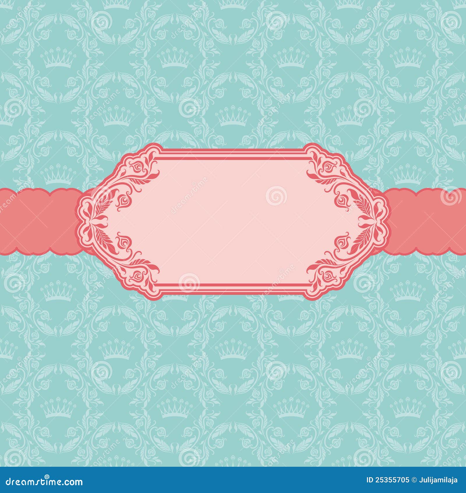 Template Frame Design for Greeting Card . Stock Vector - Illustration ...