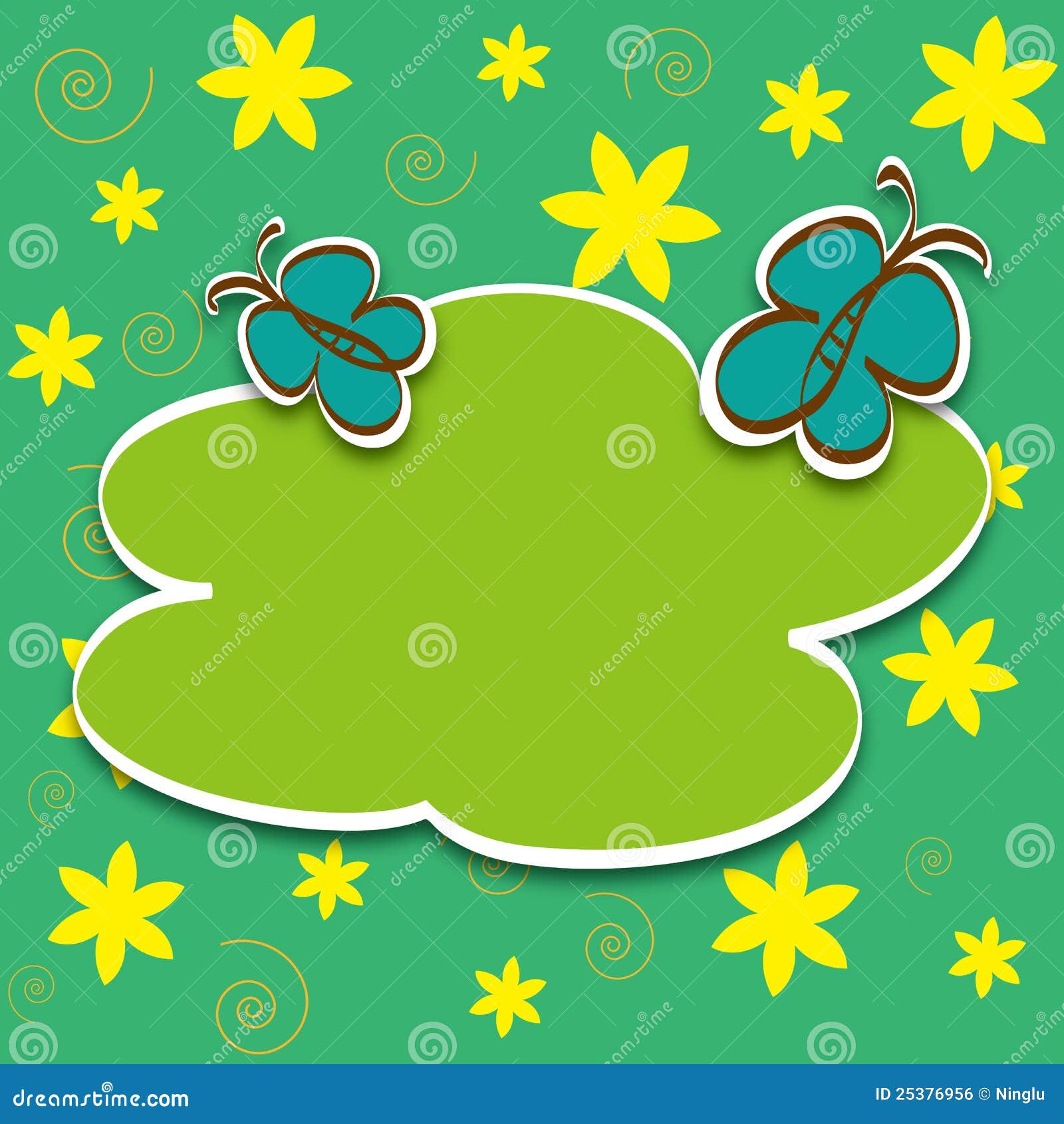 Template Frame Design for Greeting Card Stock Vector - Illustration of ...