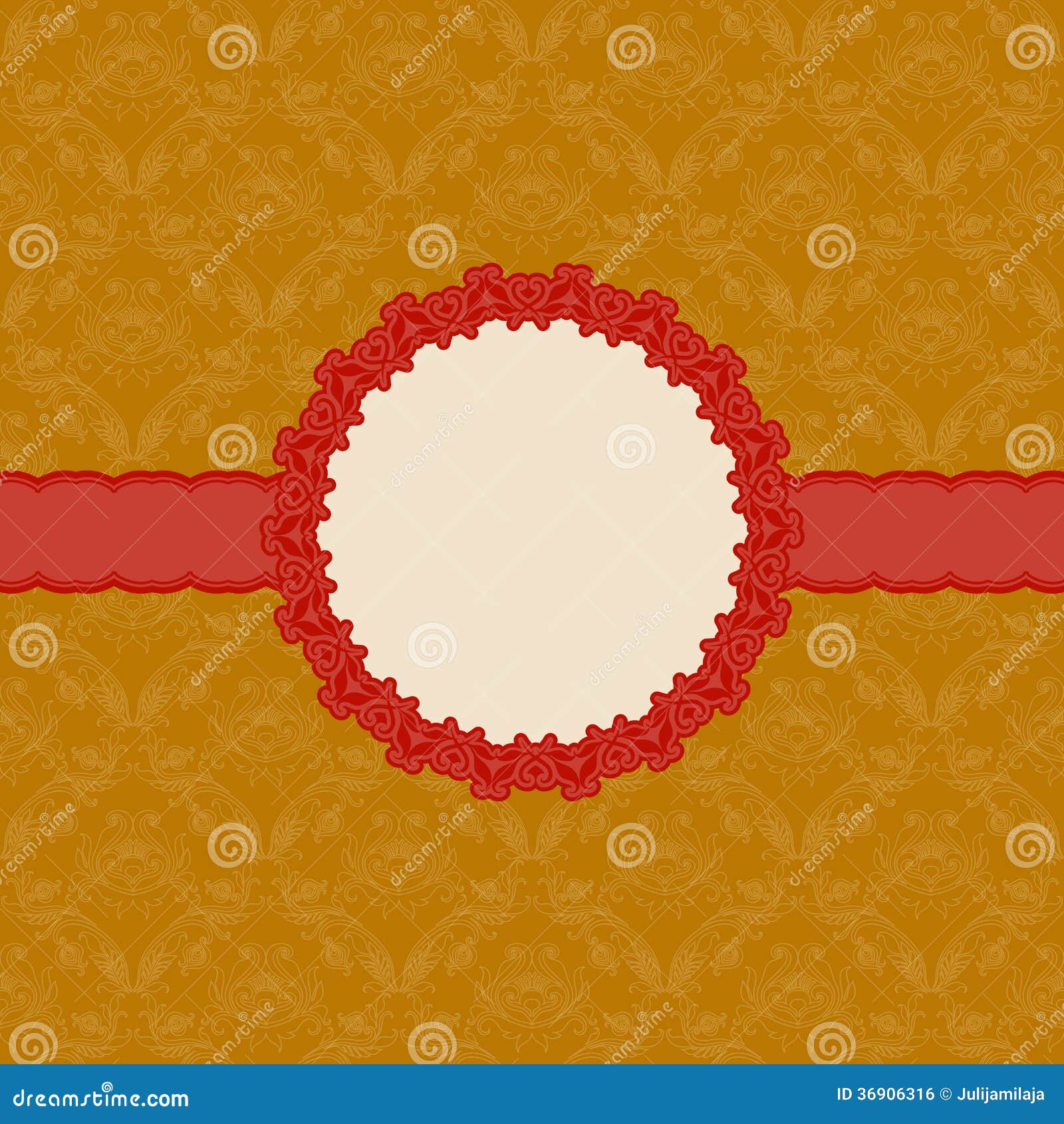 Template Frame Design for Greeting Card . Stock Illustration ...