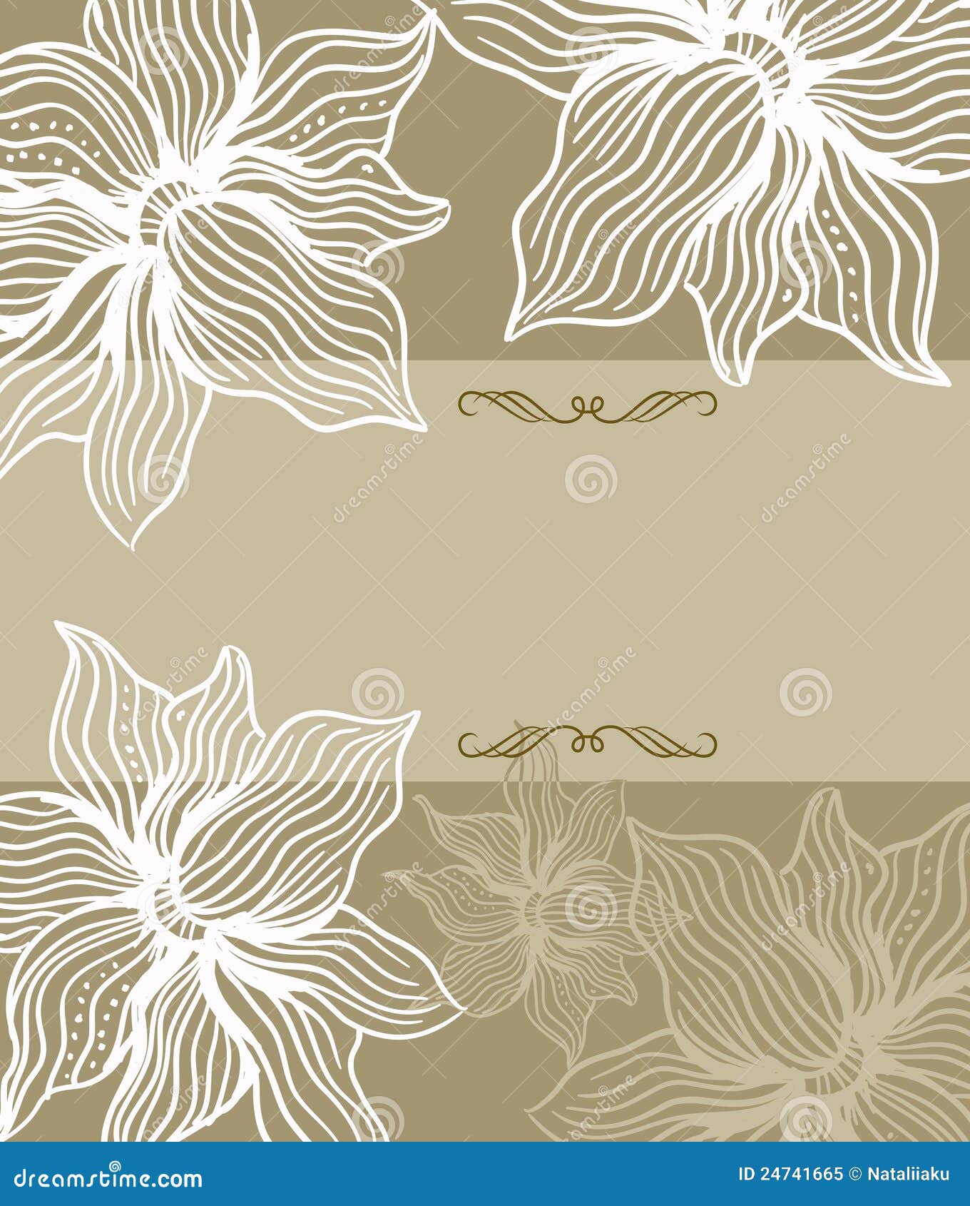 Template Frame Design for Greeting Card in Vector Stock Vector ...