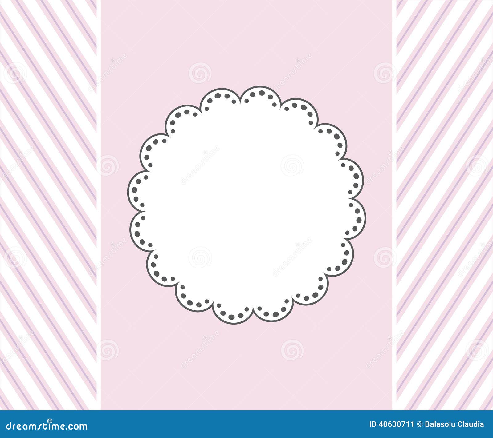Template Frame Design for Greeting Card Stock Vector - Illustration of ...