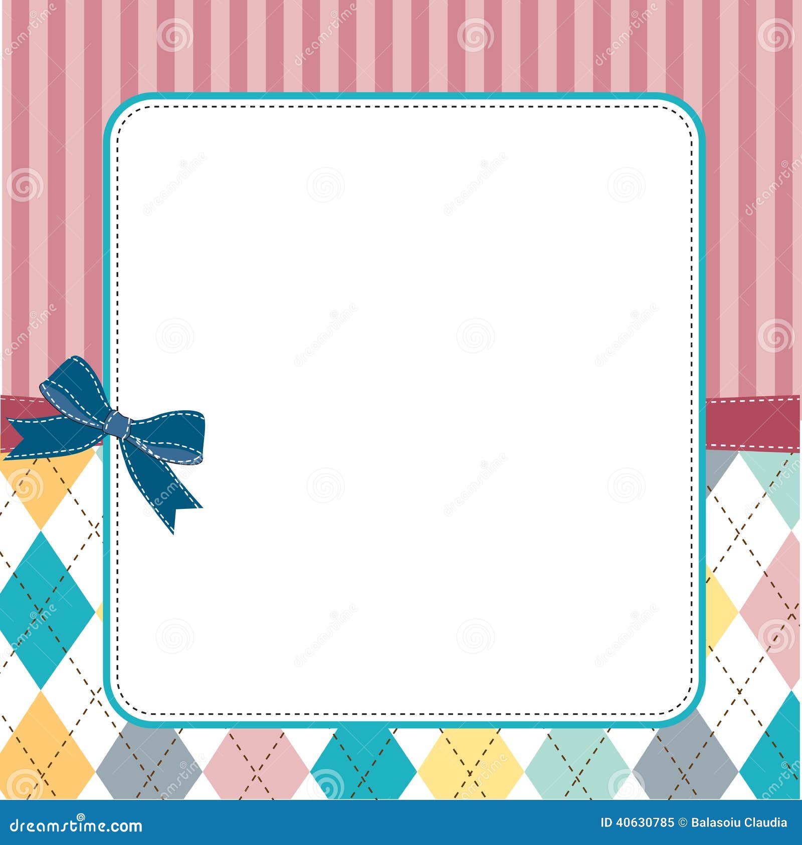 Template Frame Design for Greeting Card Stock Vector - Illustration of ...