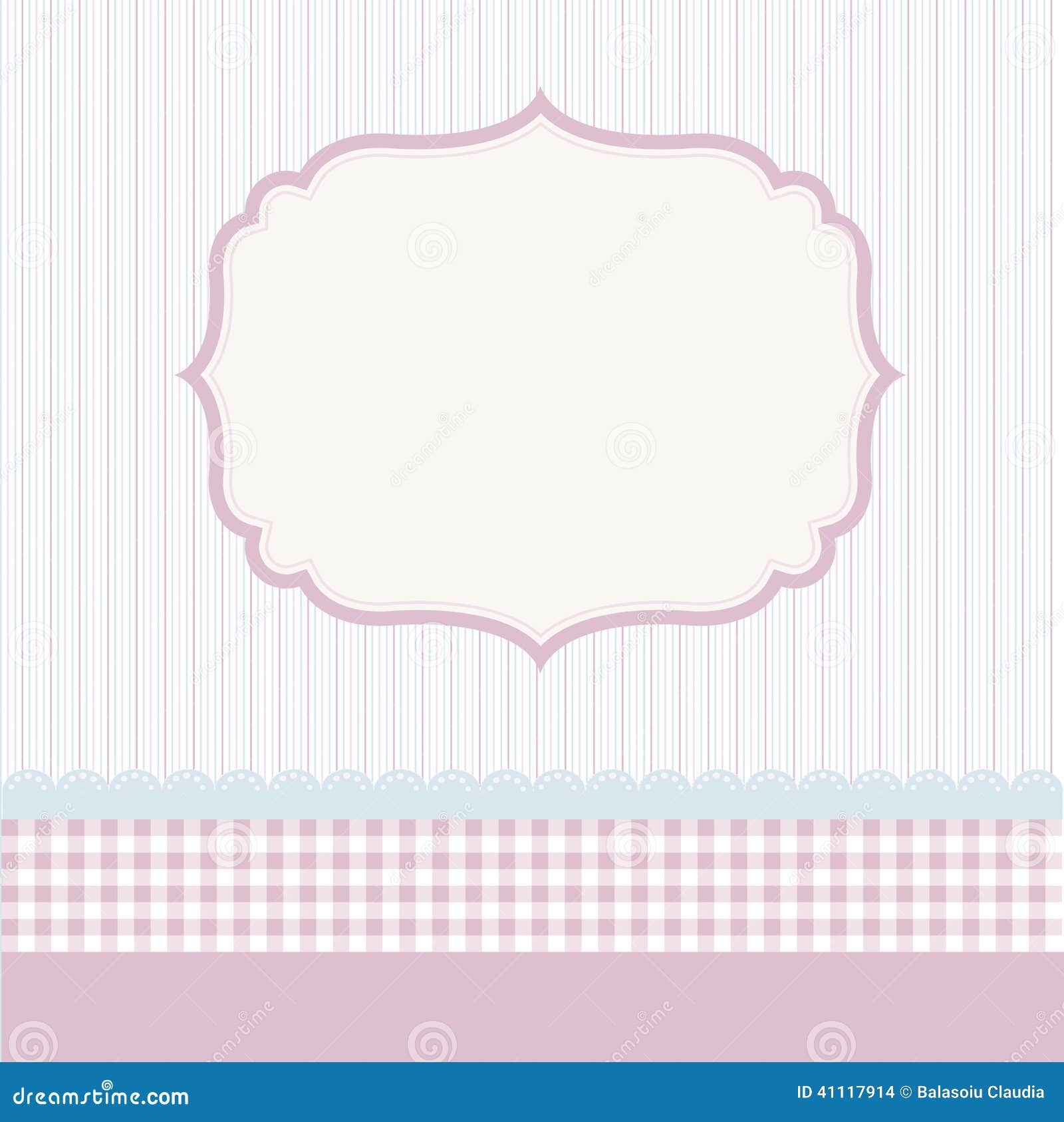 Template Frame Design for Greeting Card Stock Vector - Illustration of ...