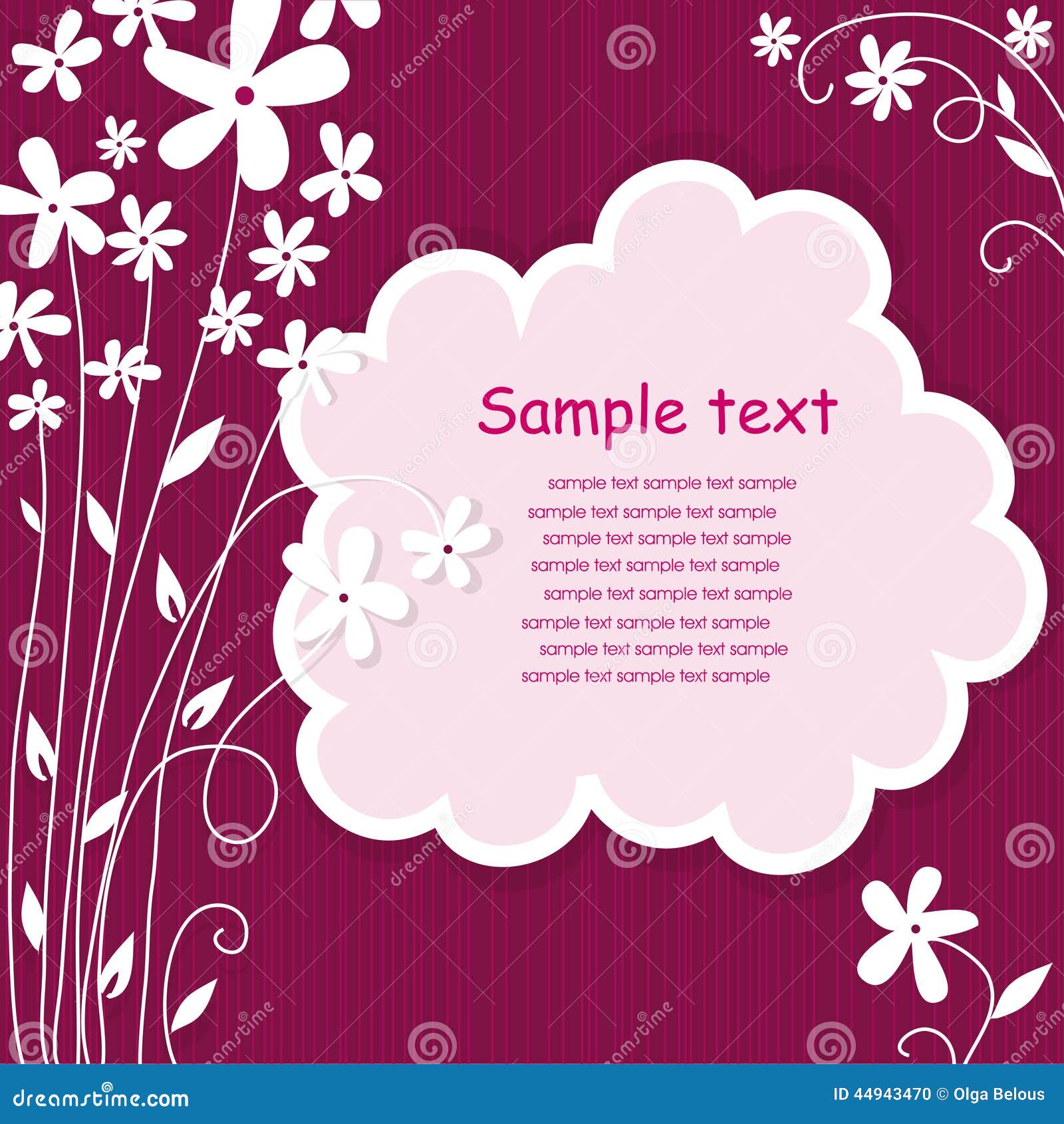 Template Frame Design for Greeting Card. Stock Vector - Illustration of ...