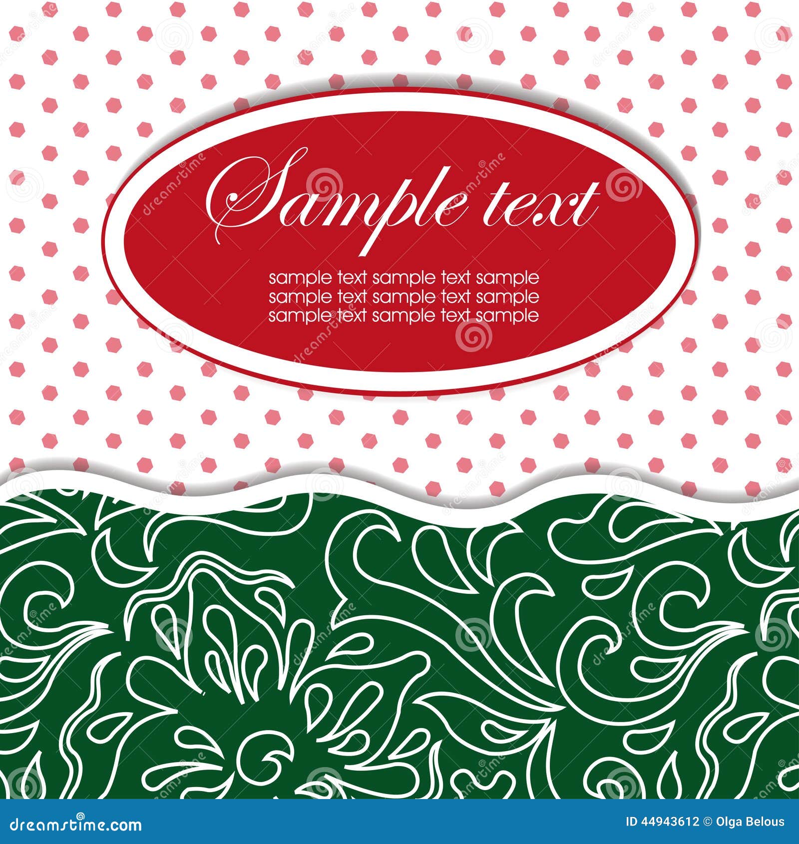 Template Frame Design for Greeting Card. Stock Vector - Illustration of ...