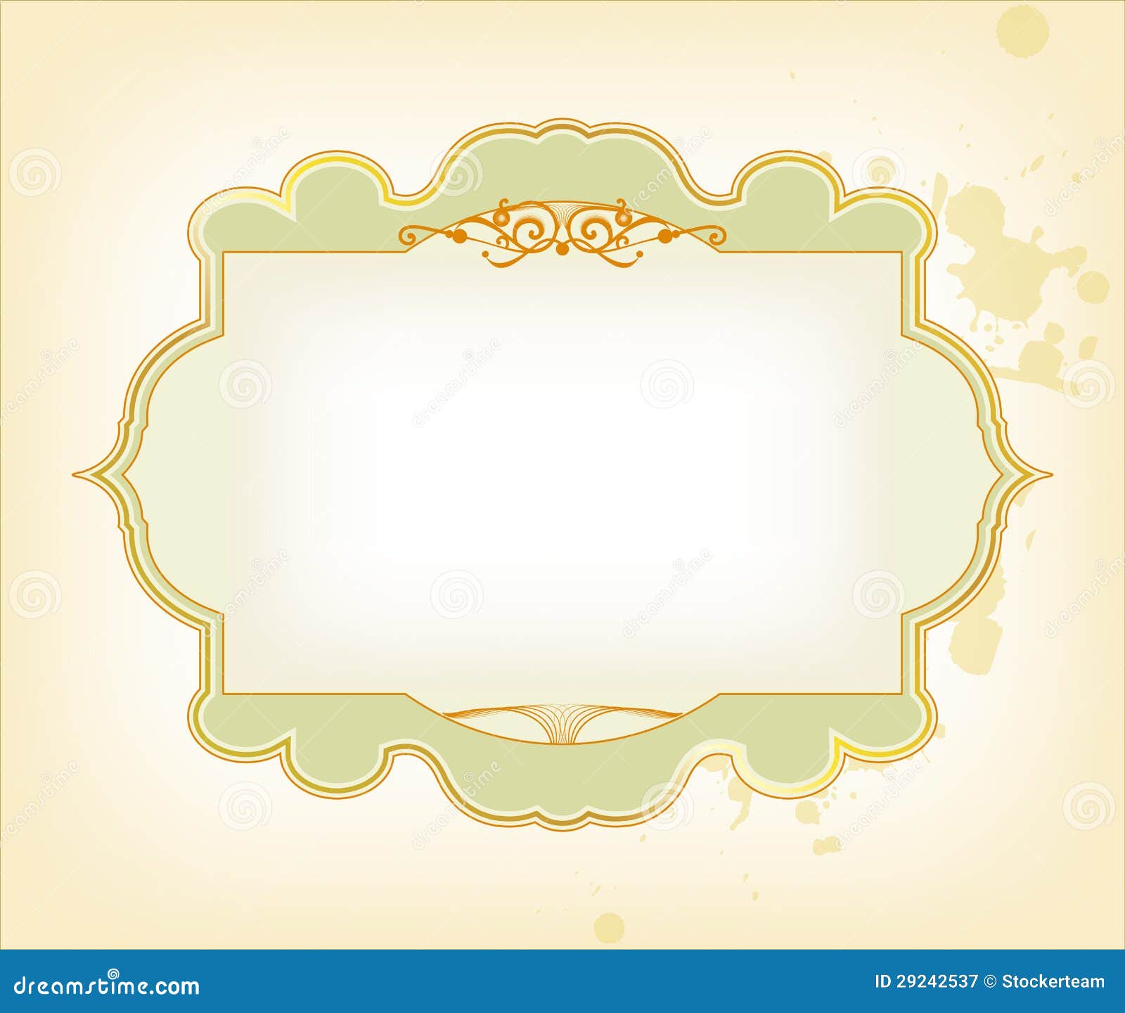 Template Frame Design for Post Card Stock Illustration - Illustration ...