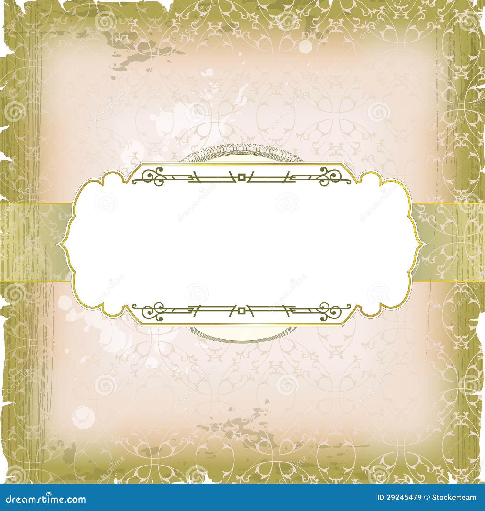 Template Frame Design for Post Card Stock Illustration - Illustration ...