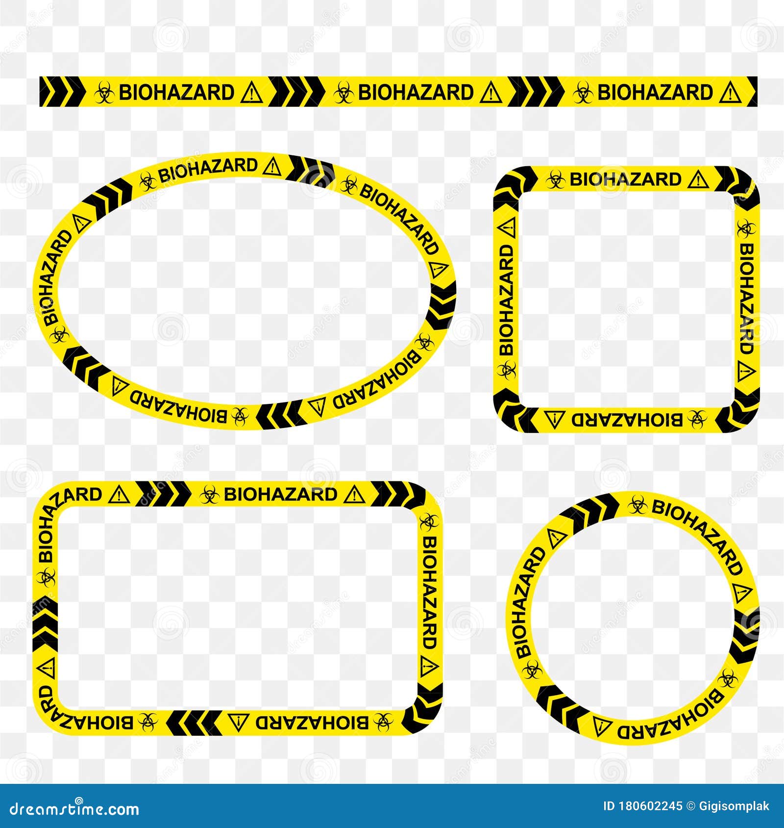 Template - Frame - Police Line - Biohazard 01B Stock Vector ...
