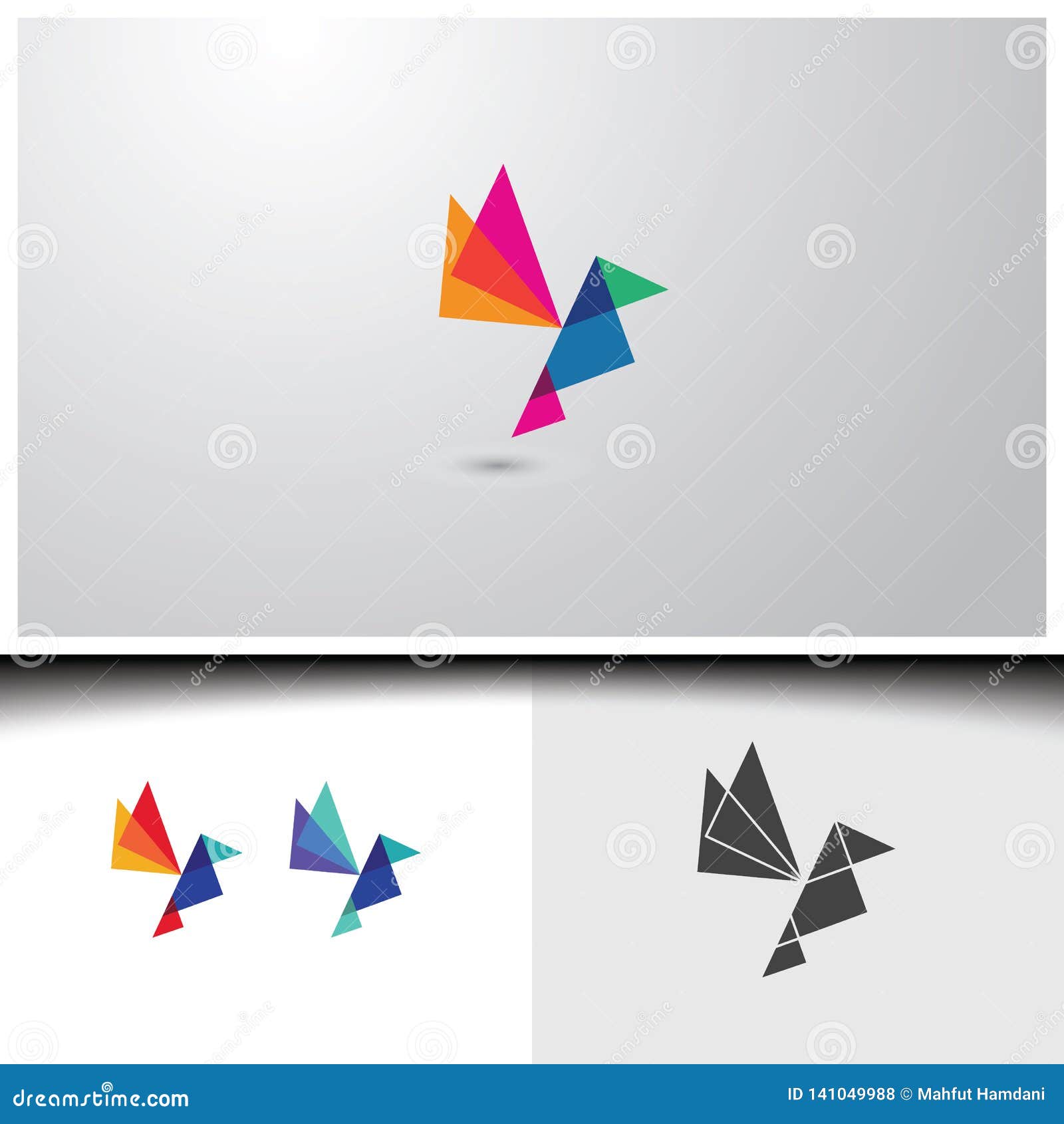 Geometry Bird Logos stock vector. Illustration of entertainment - 141049988