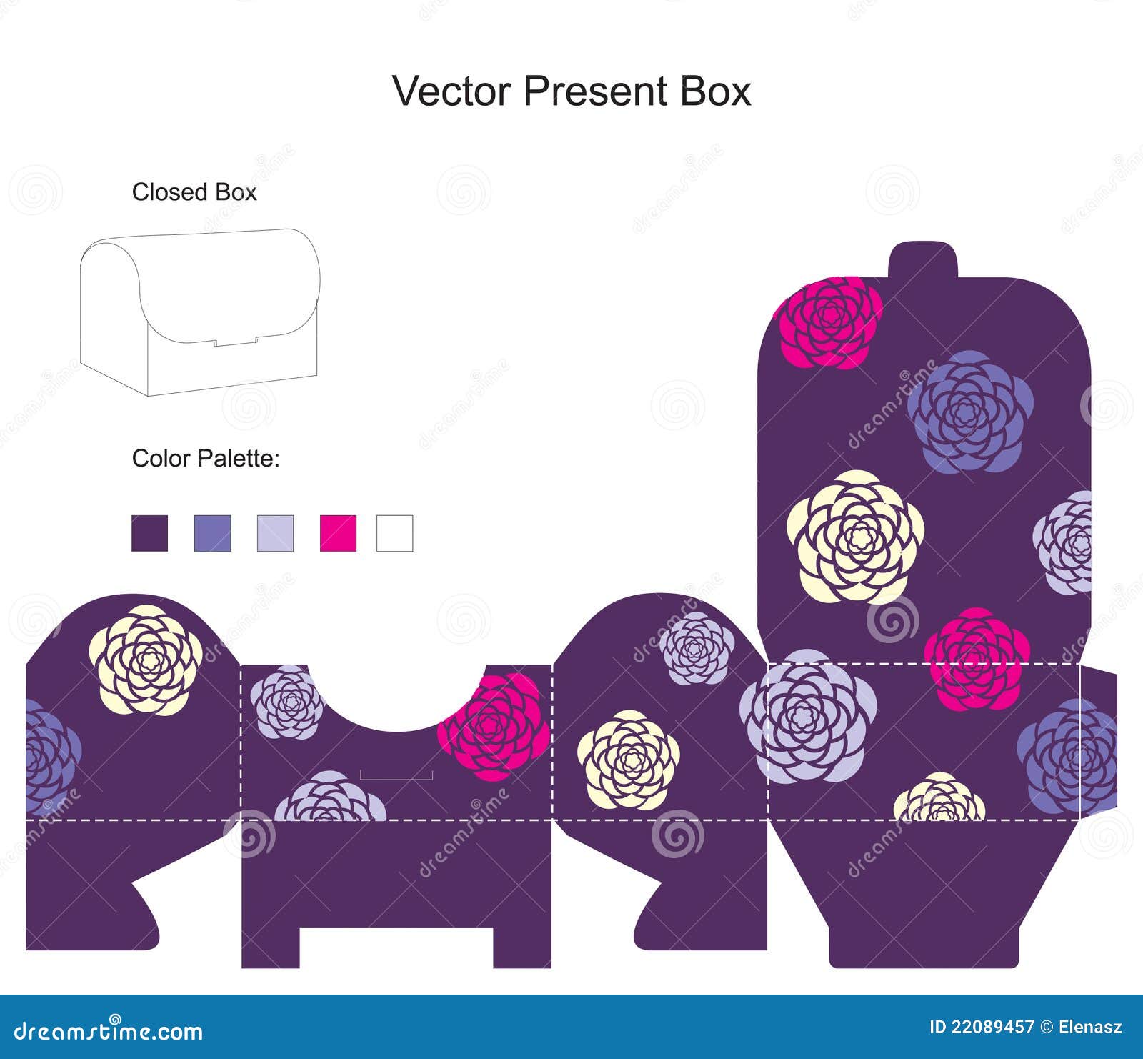 Template for gift box stock vector. Illustration of delicate - 22089457