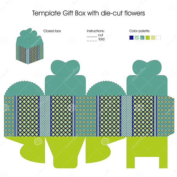 Template for gift box stock vector. Illustration of packing - 27646536