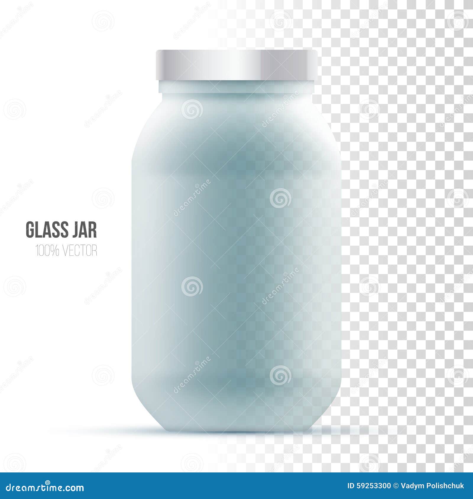 Template of glass jar. stock vector. Illustration of medicine - 59253300