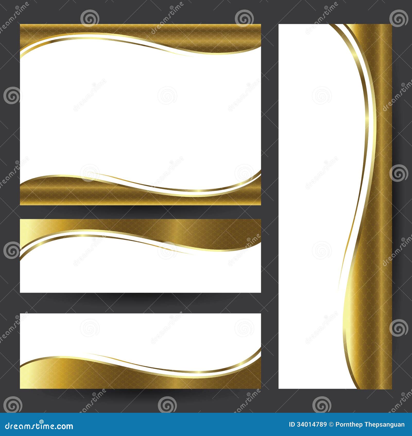 Template Gold Card Element Design Stock Vector - Illustration of ...